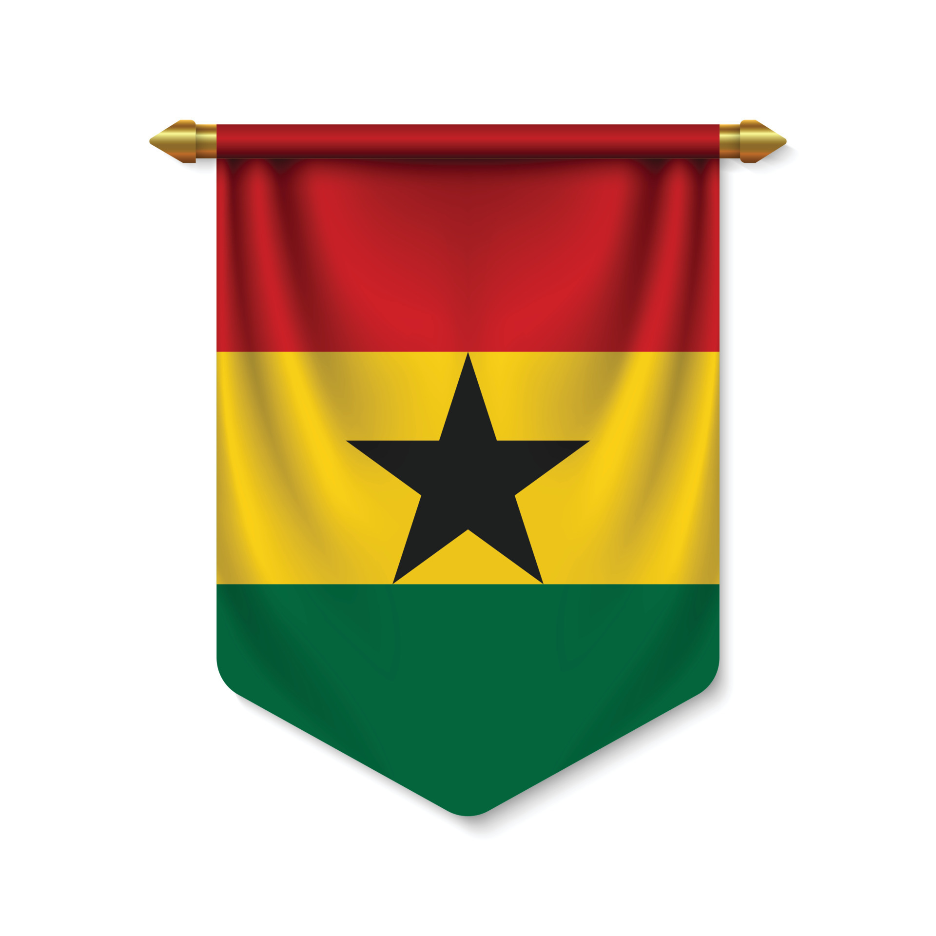 3d realistic pennant with flag 8364245 Vector Art at Vecteezy