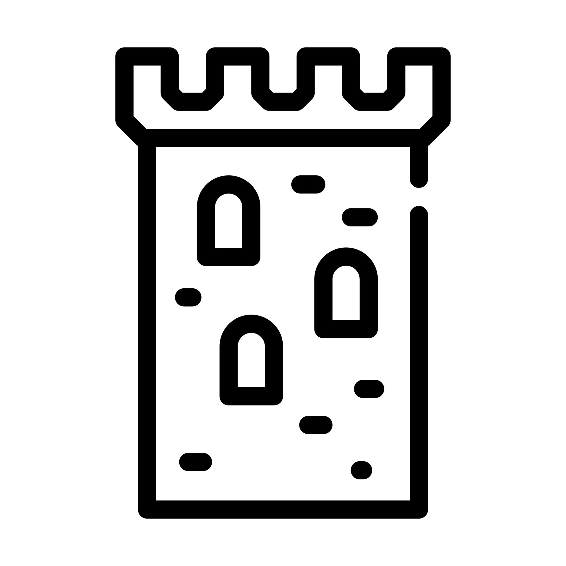 tower of antique castle line icon vector illustration 8368595 Vector ...