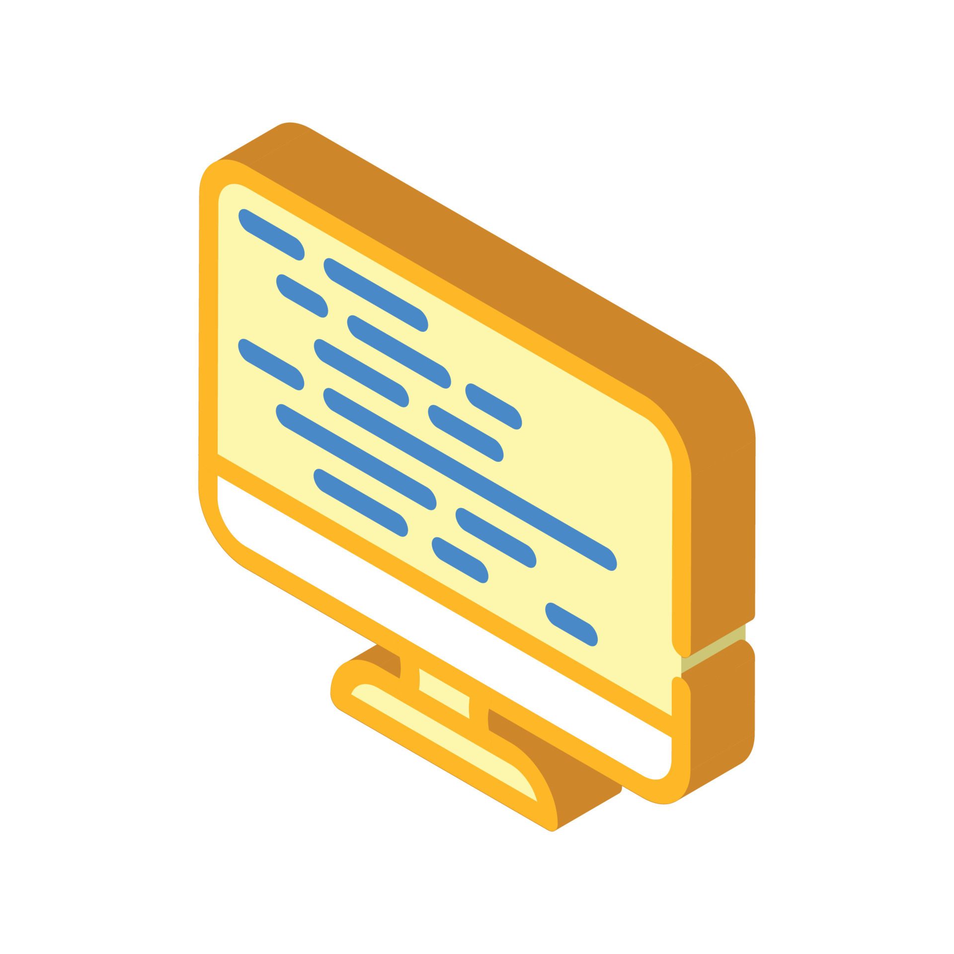 coding on computer screen isometric icon vector illustration 8368918 ...