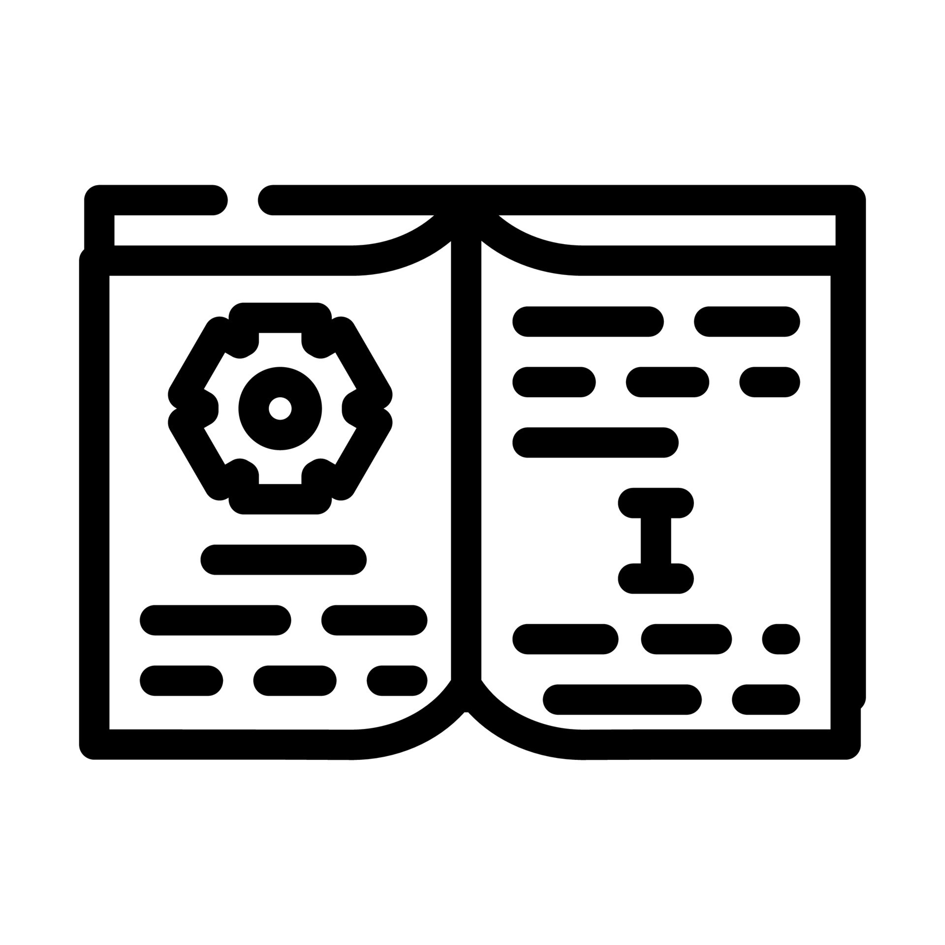 educational textbook line icon vector illustration line 8369971 Vector ...