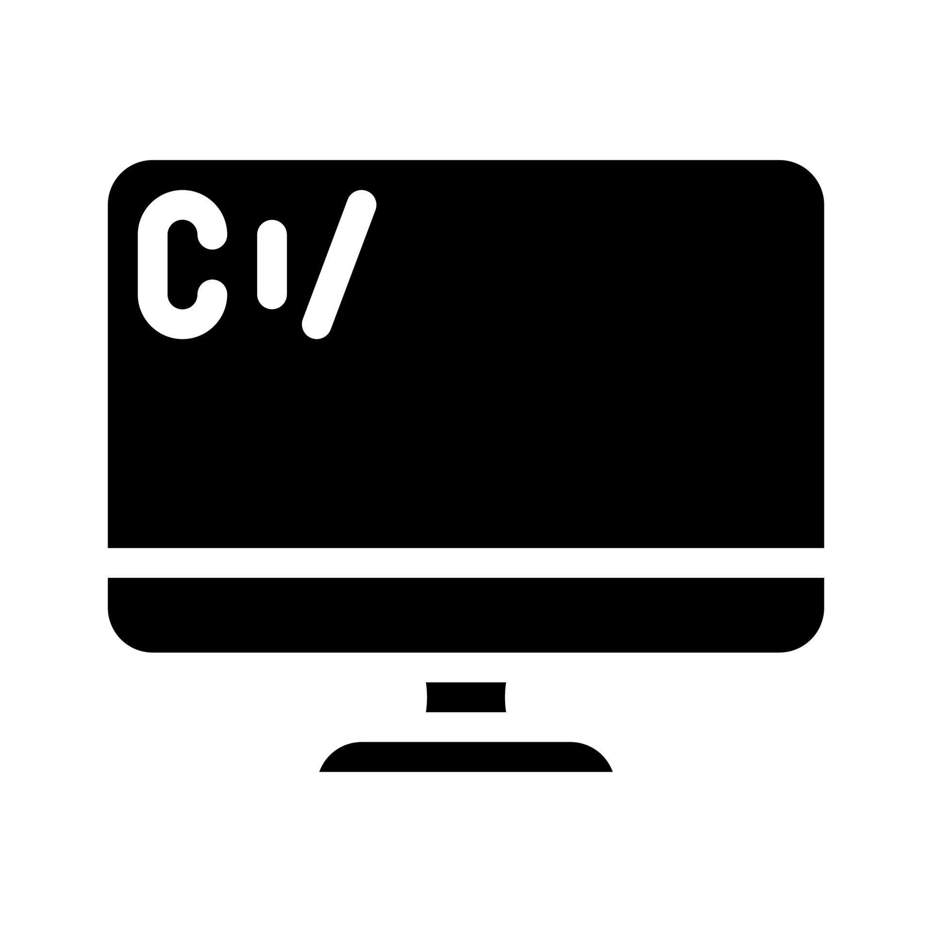 coding operating system glyph icon vector illustration 8370761 Vector ...