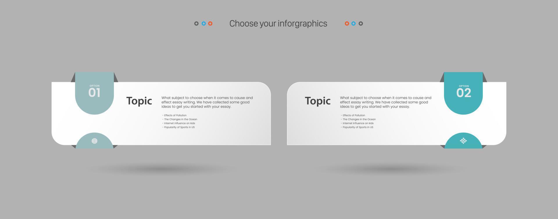 Steps or Options of infographic Process chart with blue and yellow ...