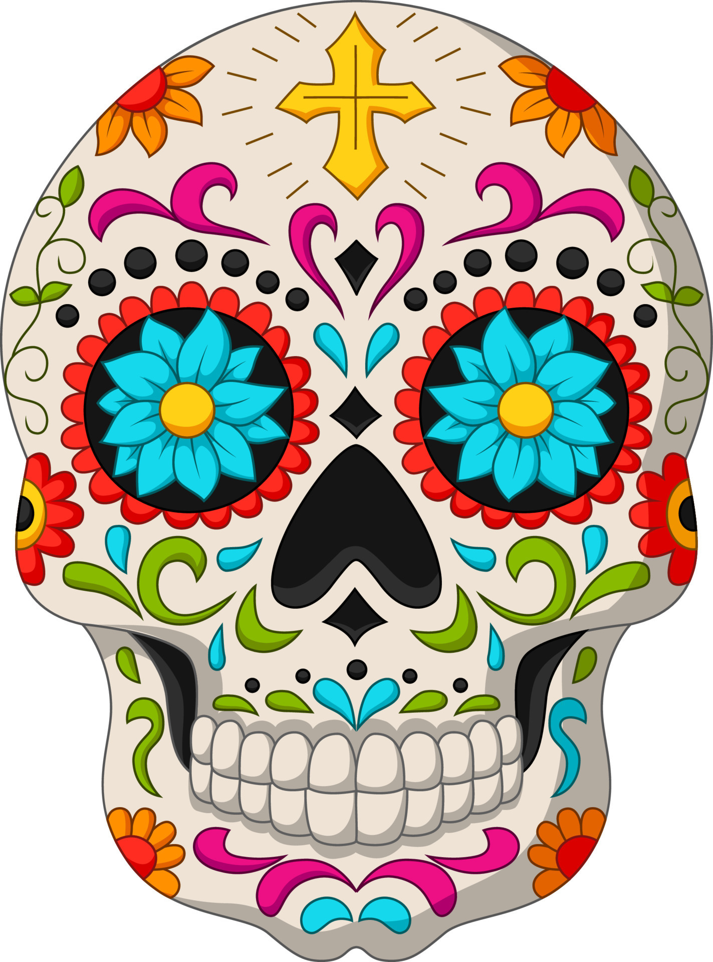 Day of the Dead Skulls 8389800 Vector Art at Vecteezy