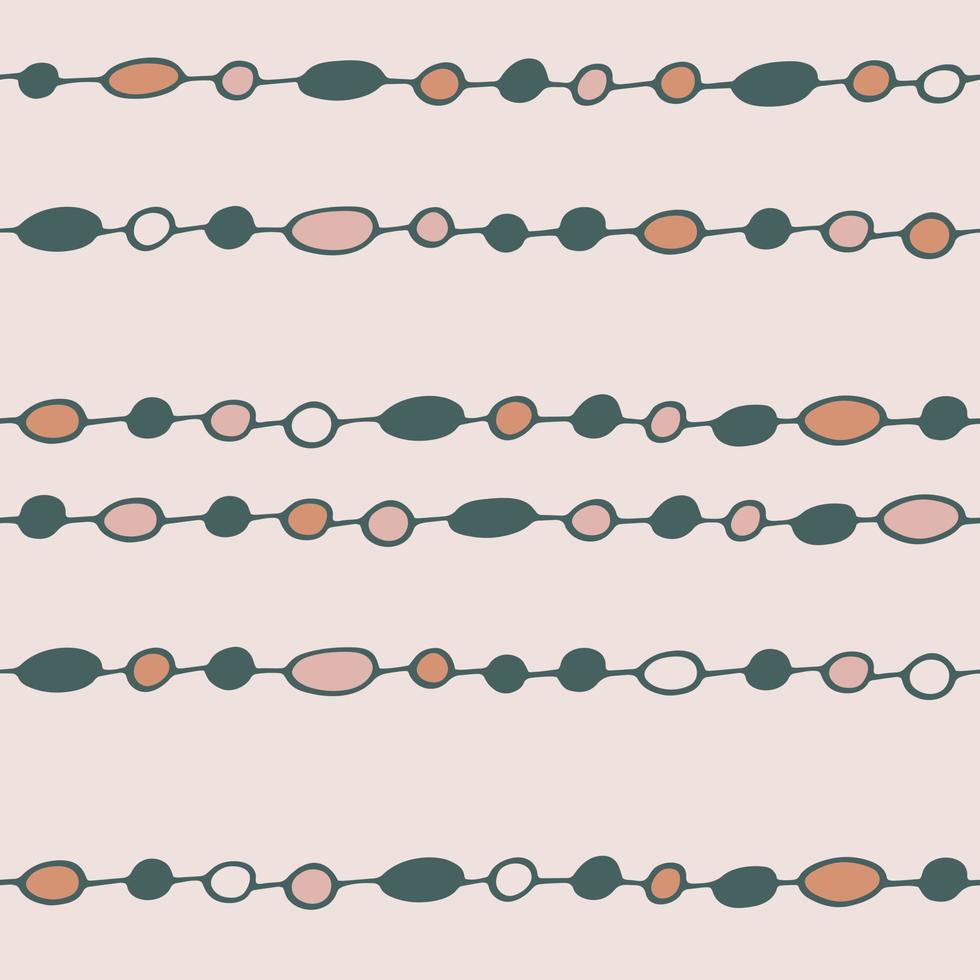 Vector Seamless Pattern Of Hand Drawn Beads Abstract Background From Decorative Elements Of