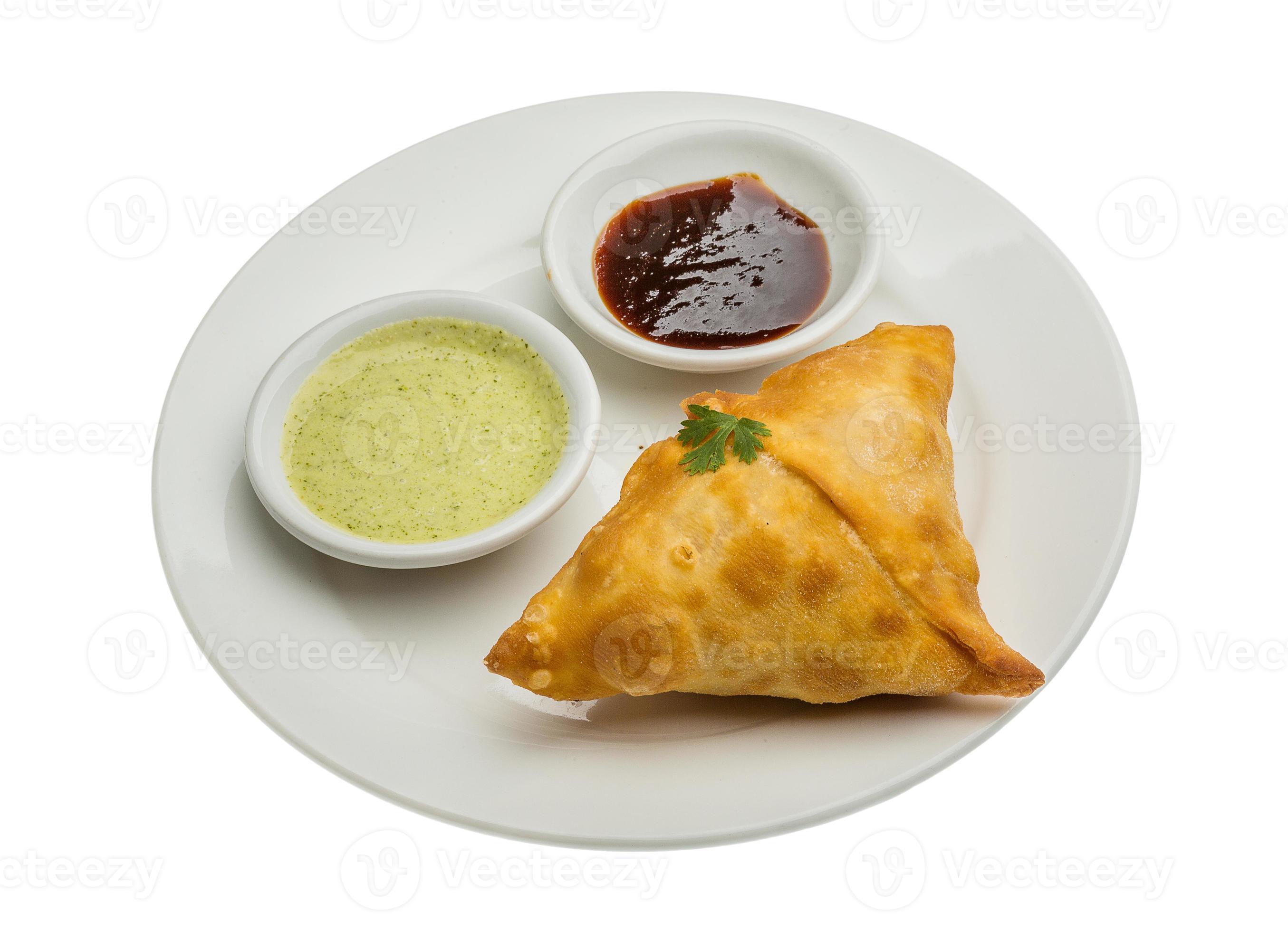 Samosa on white background 8409924 Stock Photo at Vecteezy