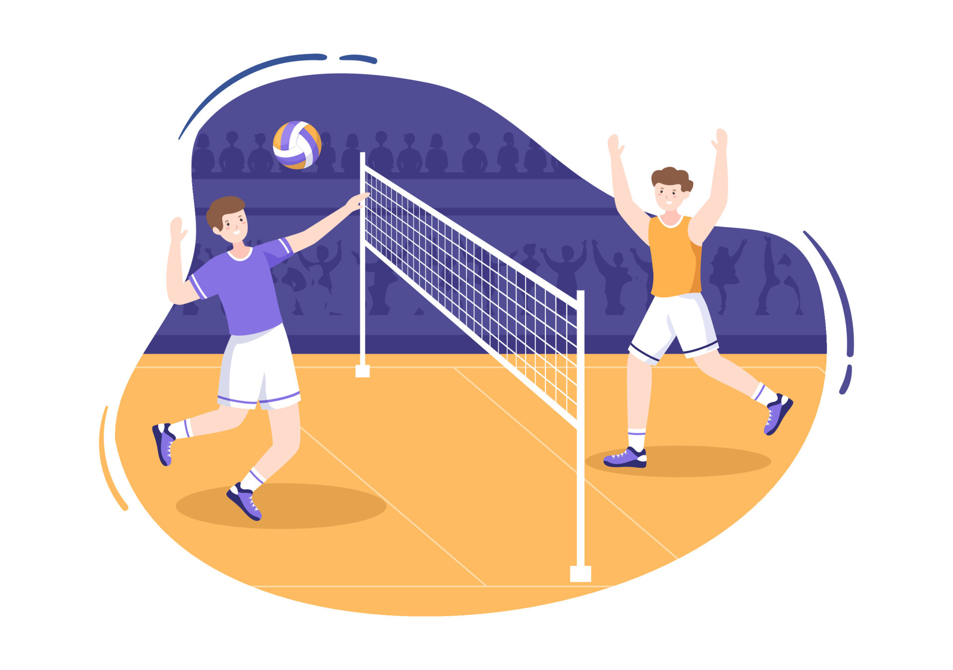 Cancha De Voleibol Animado Mxedusa