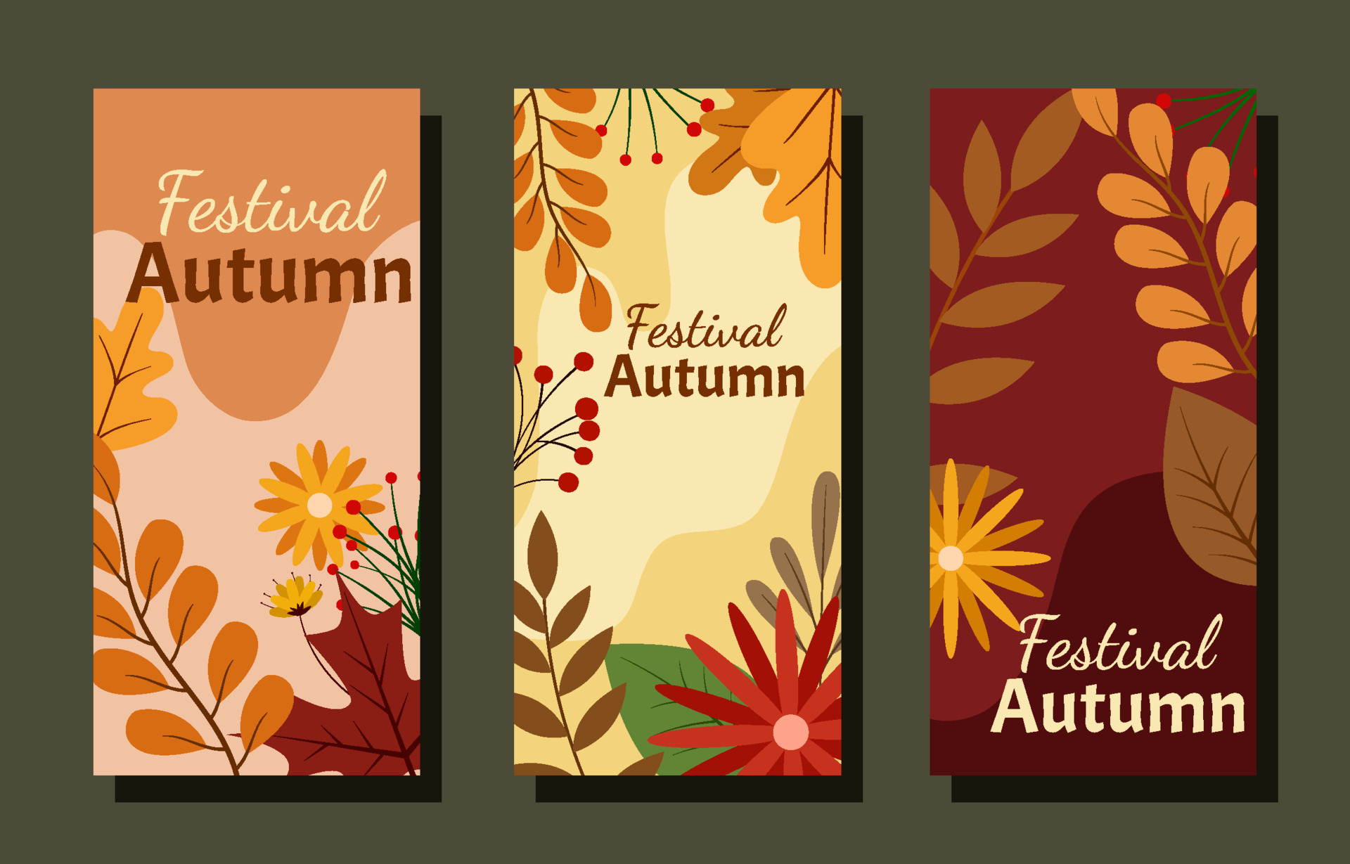 Fall Floral Background 8420579 Vector Art at Vecteezy