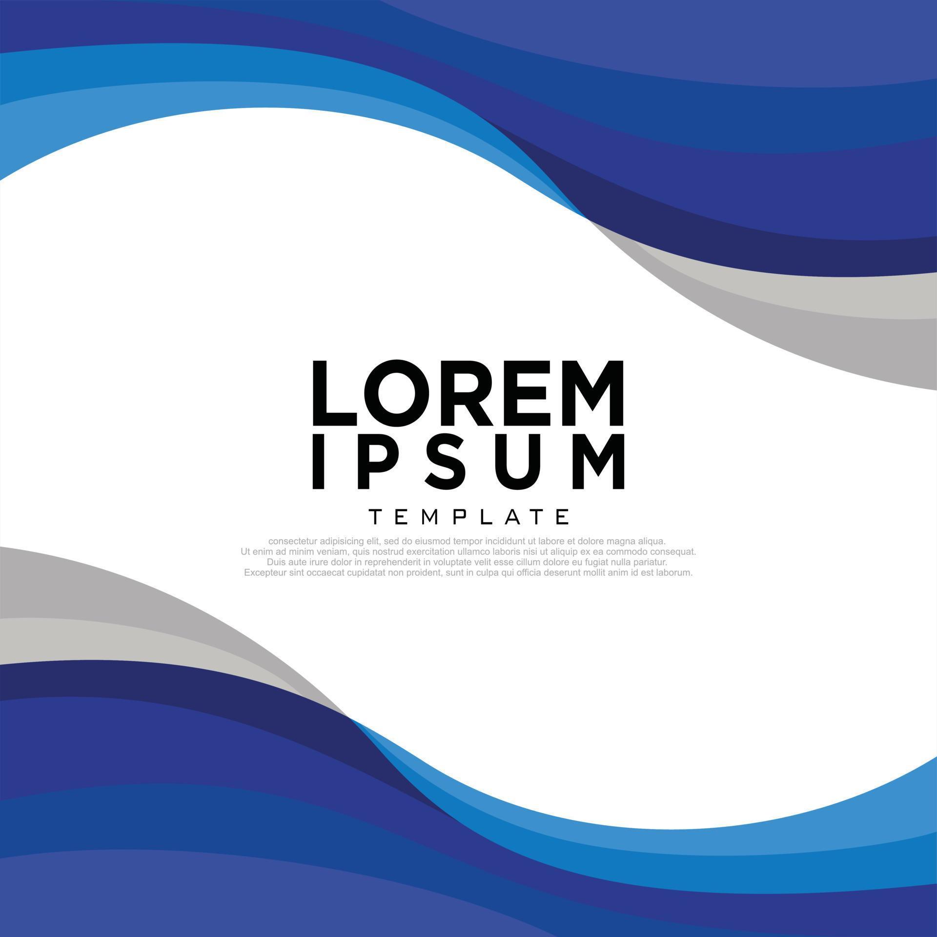 Abstract blue geometric vector design template 8422134 Vector Art at ...