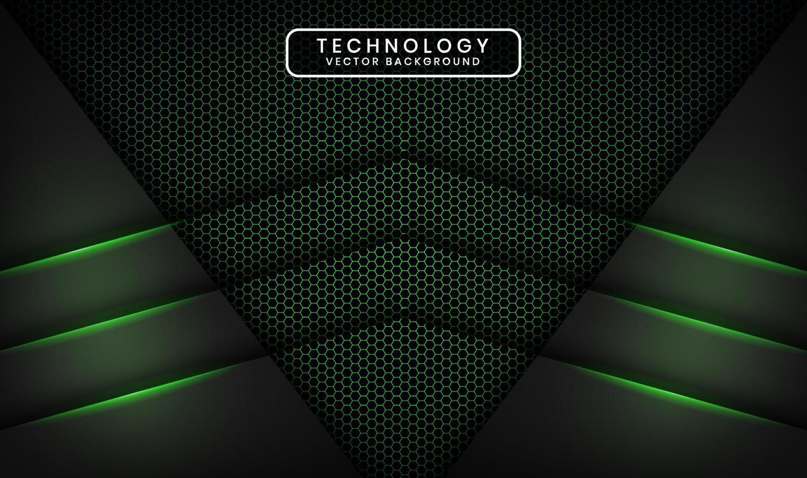 3d Black Technology Abstract Background Overlap Layer On Dark Space