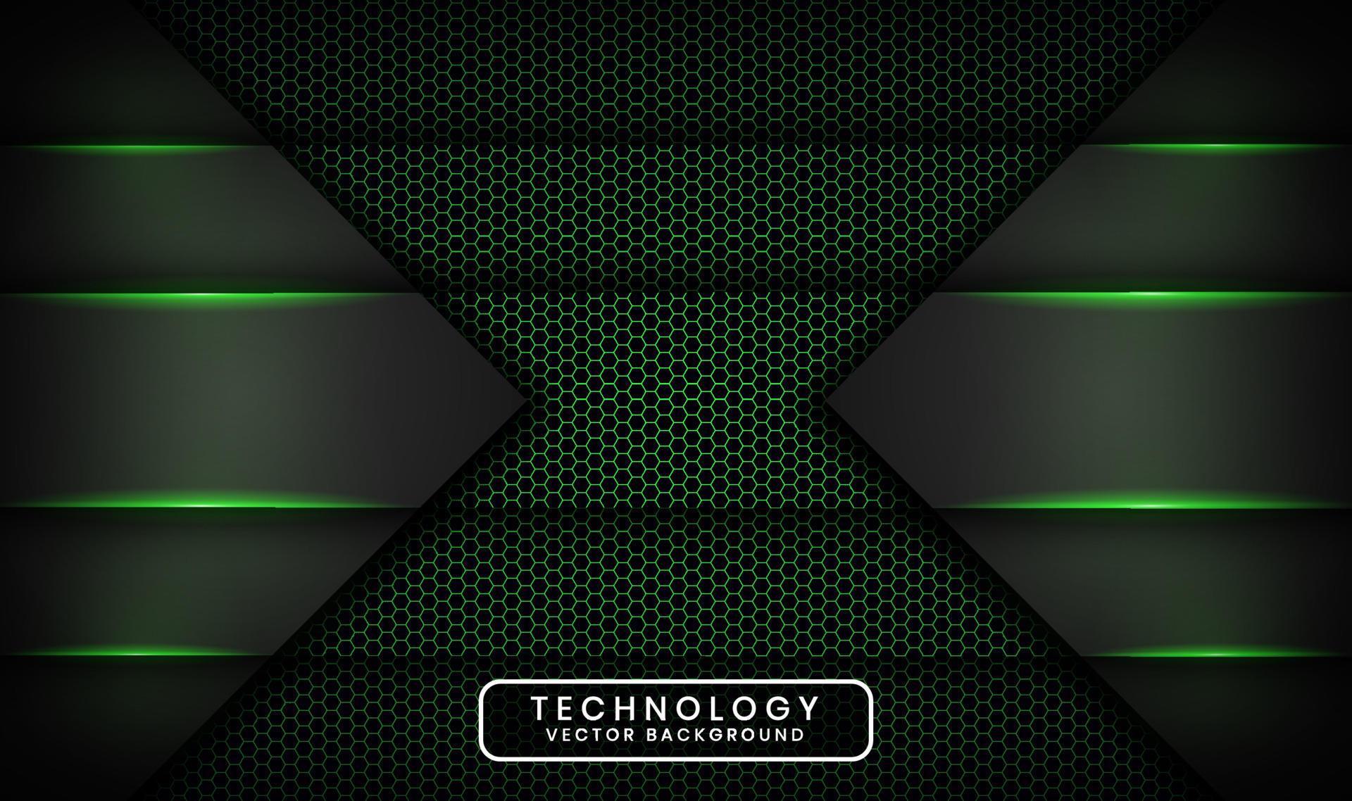 3d Black Technology Abstract Background Overlap Layer On Dark Space