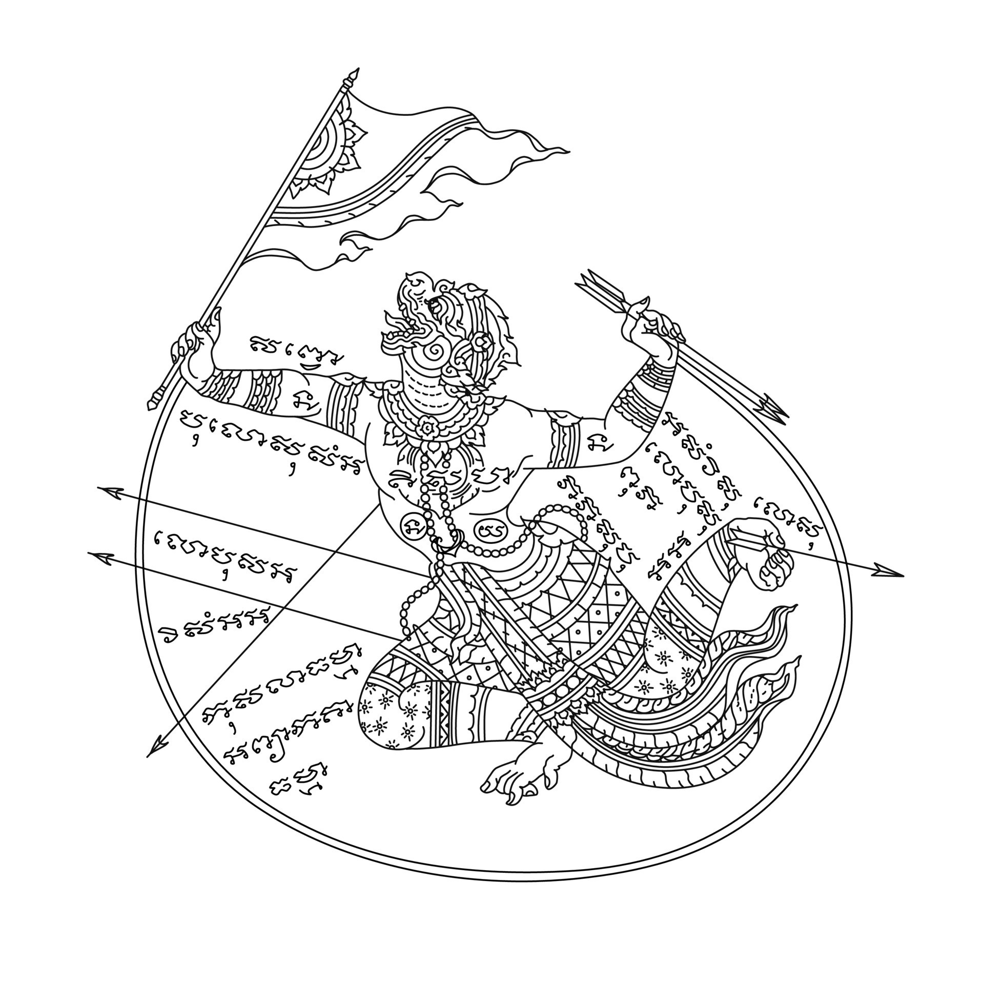 Thai Ancient Traditional Tattoo Name In Thai Language Is Yant Phra thai-ancient-traditional-tattoo-name-in-thai-language-is-yant-phra
