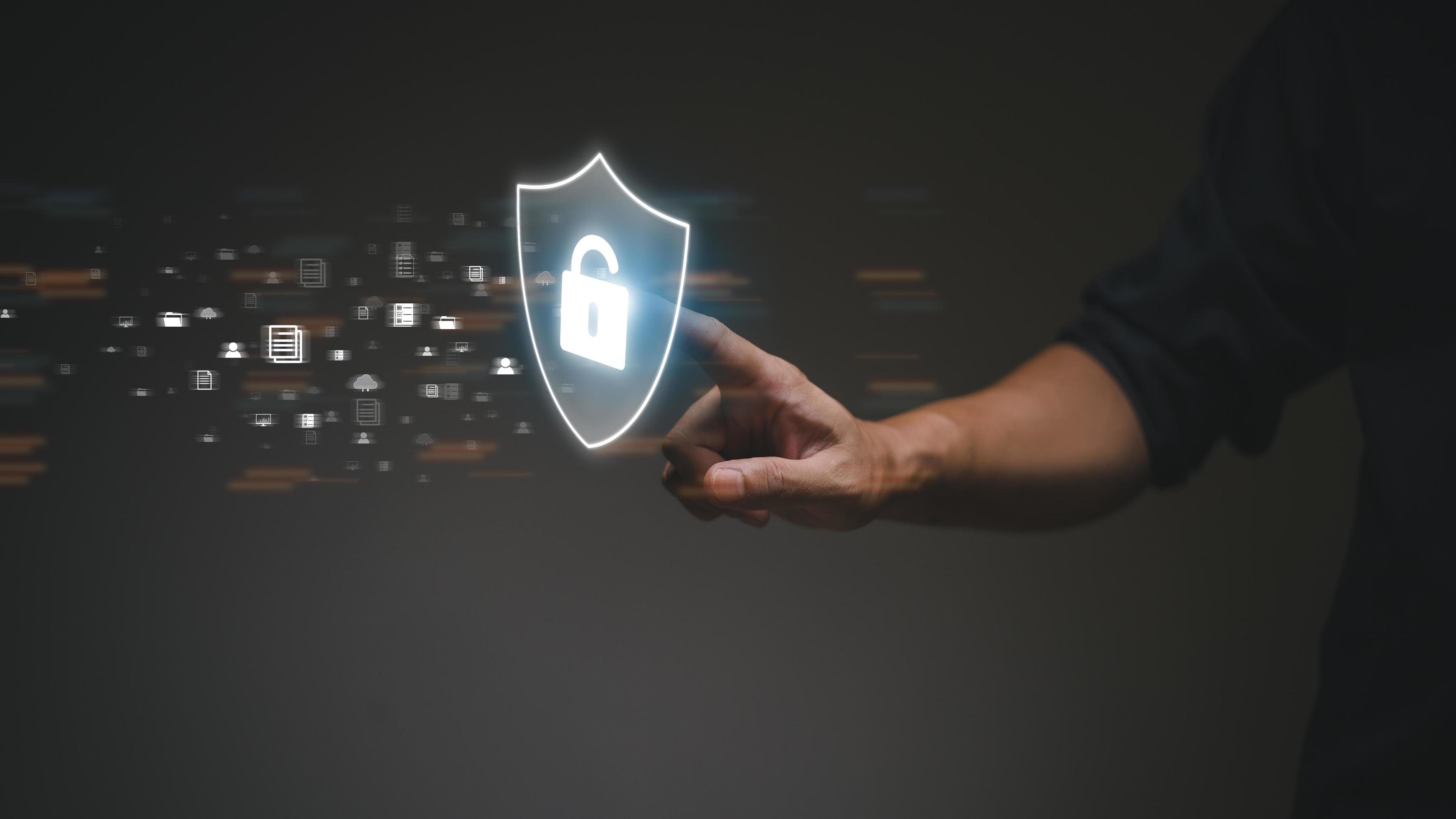 Concept Of Cyber Security Information Security And Encryption Secure Access To Users Personal