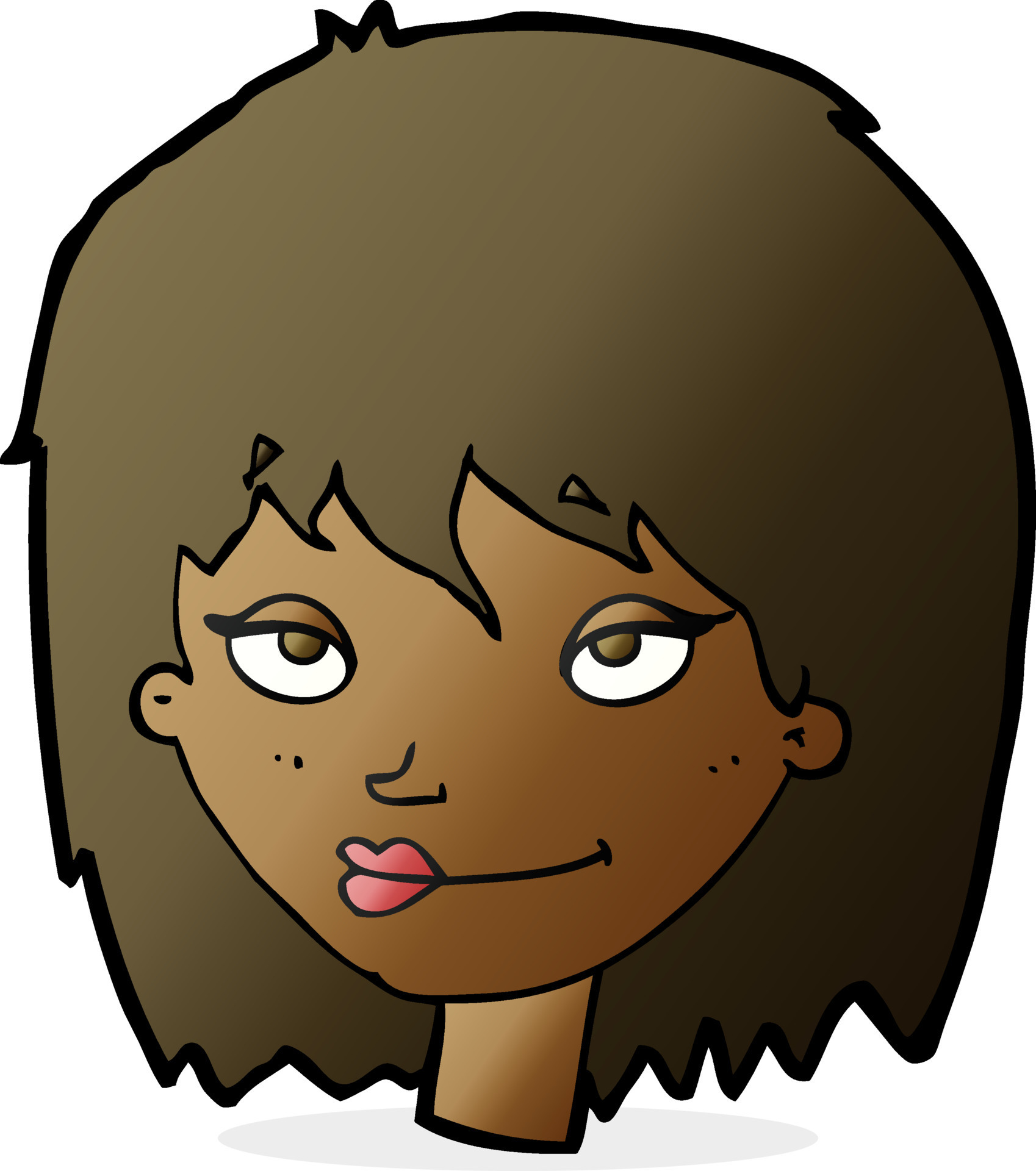 cartoon smiling woman 8443369 Vector Art at Vecteezy