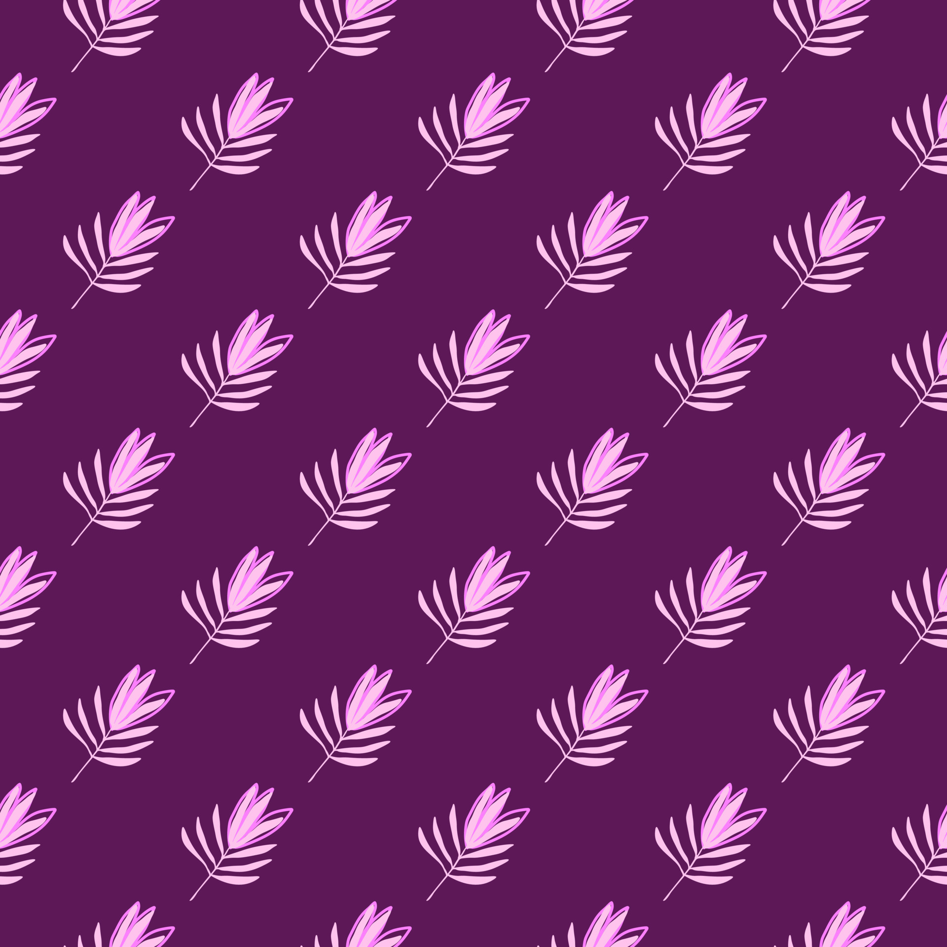 Tropical Flowers Seamless Pattern Tropical Palm Leaves Wallpaper