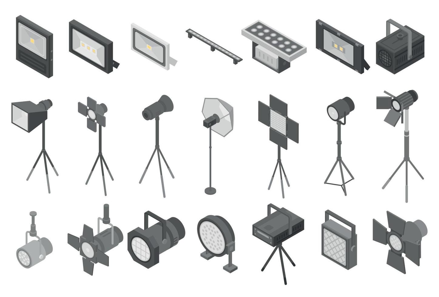 Spotlight icons set, isometric style 8453246 Vector Art at Vecteezy Spotlight icons set, isometric style 8453246 Vector Art at Vecteezy