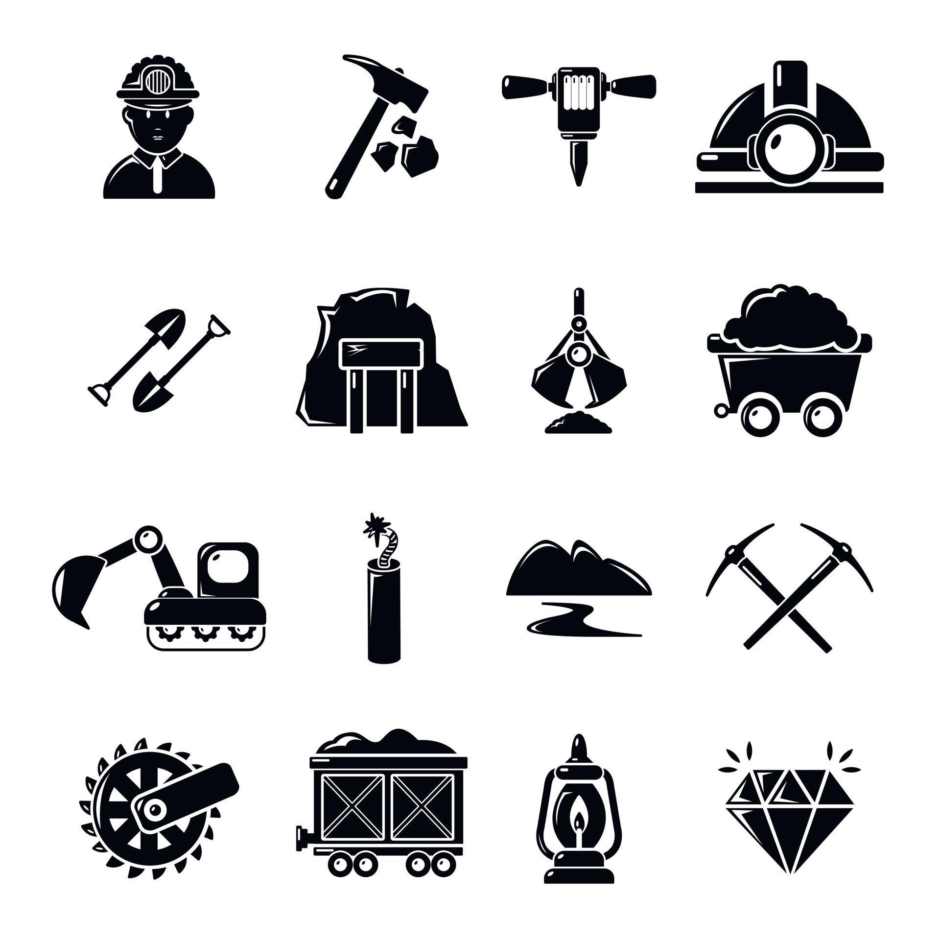 Mining minerals business icons set, simple style 8455096 Vector Art at ... Mining minerals business icons set, simple style 8455096 Vector Art at ...