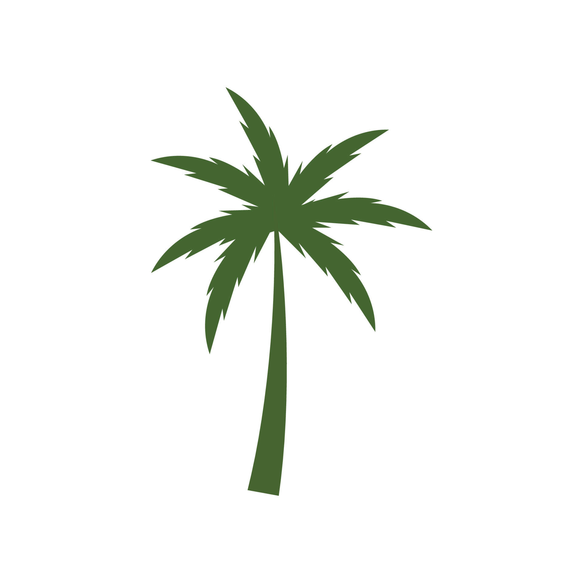 Palm tree leaf illustration logo template vector design 8456964 Vector ...