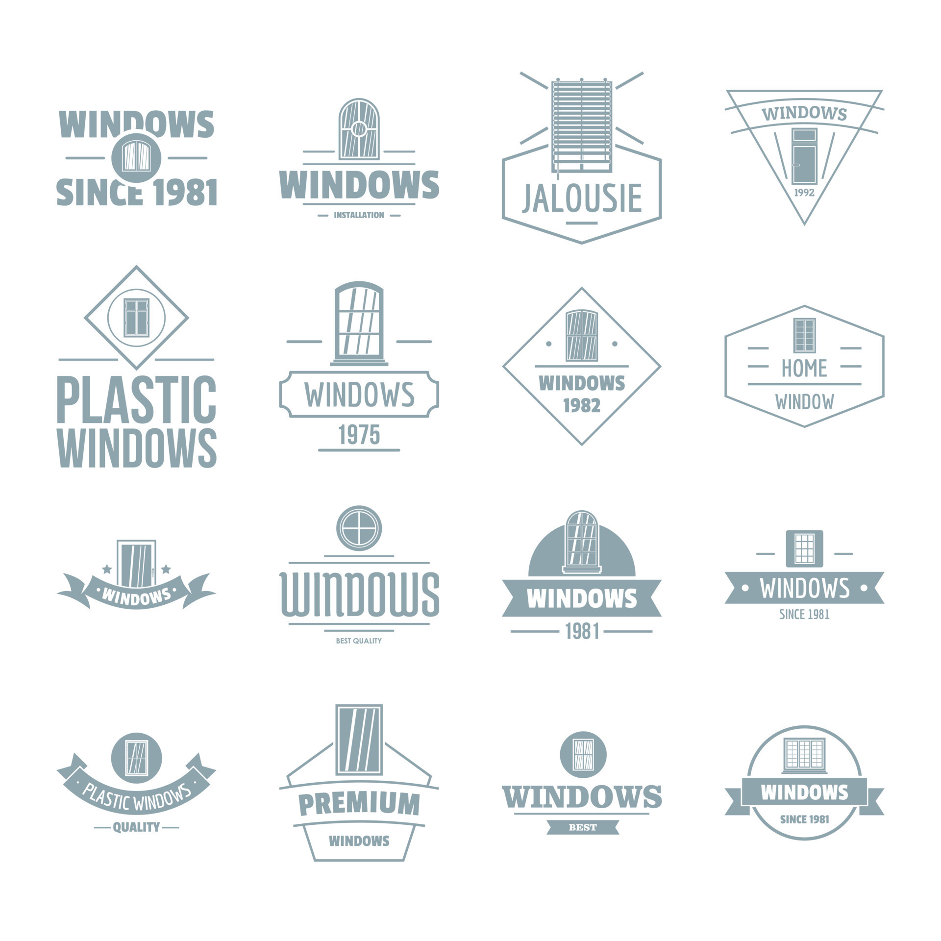 Window construction logo icons set, simple style 8459519 Vector Art at ... Window construction logo icons set, simple style 8459519 Vector Art at ...