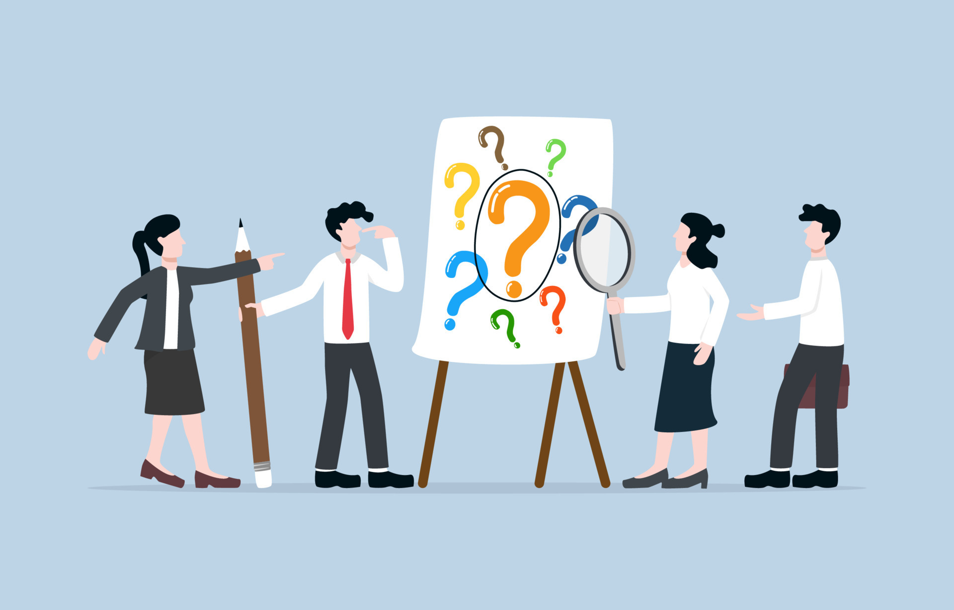 Collaboration for solving problems according to priority, focus on key ...