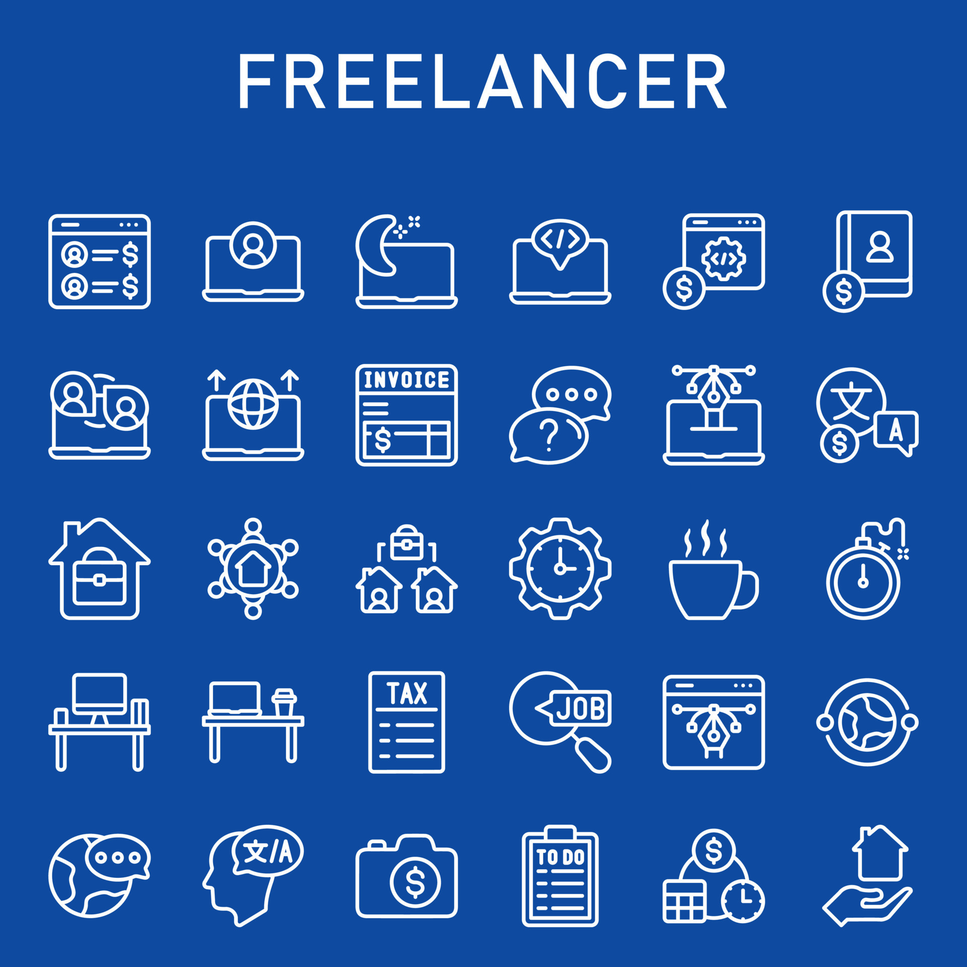 Freelancer Icon Pack 8459827 Vector Art at Vecteezy
