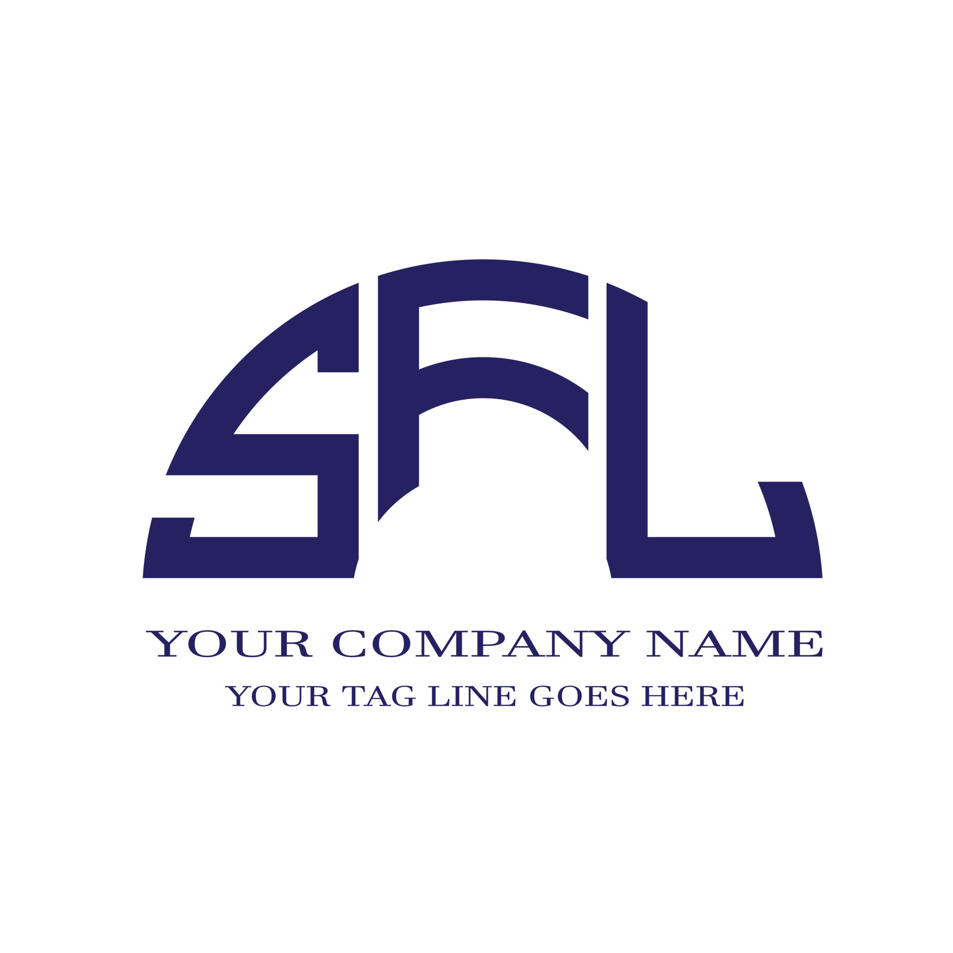 diseño creativo del logotipo de la letra sfl con gráfico vectorial 8464869 Vector en Vecteezy