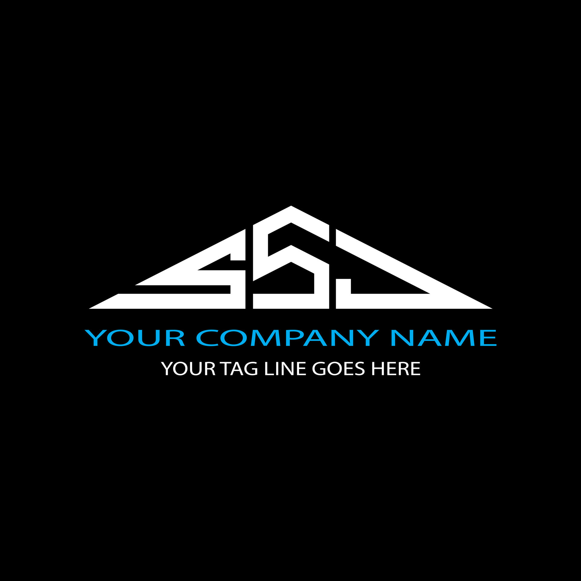 Ssj Letter Logo Creative Design With Vector Graphic 8466671 Vector Art