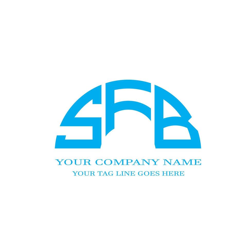 Sfb Letter Logo Creative Design With Vector Graphic 8467093 Vector Art