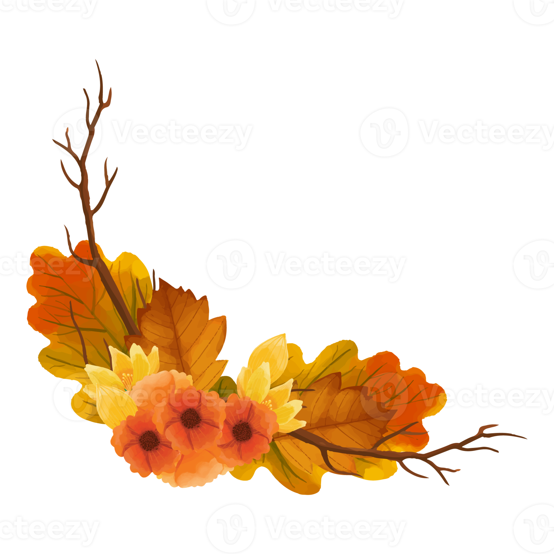 Watercolor Leaf Frame, Autumn Leaves clipart 8475213 PNG