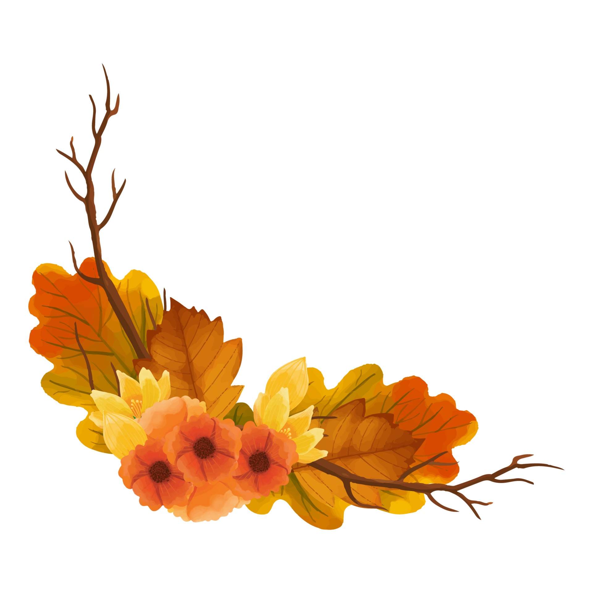 Watercolor Leaf Frame, Autumn Leaves clipart 8475213 PNG