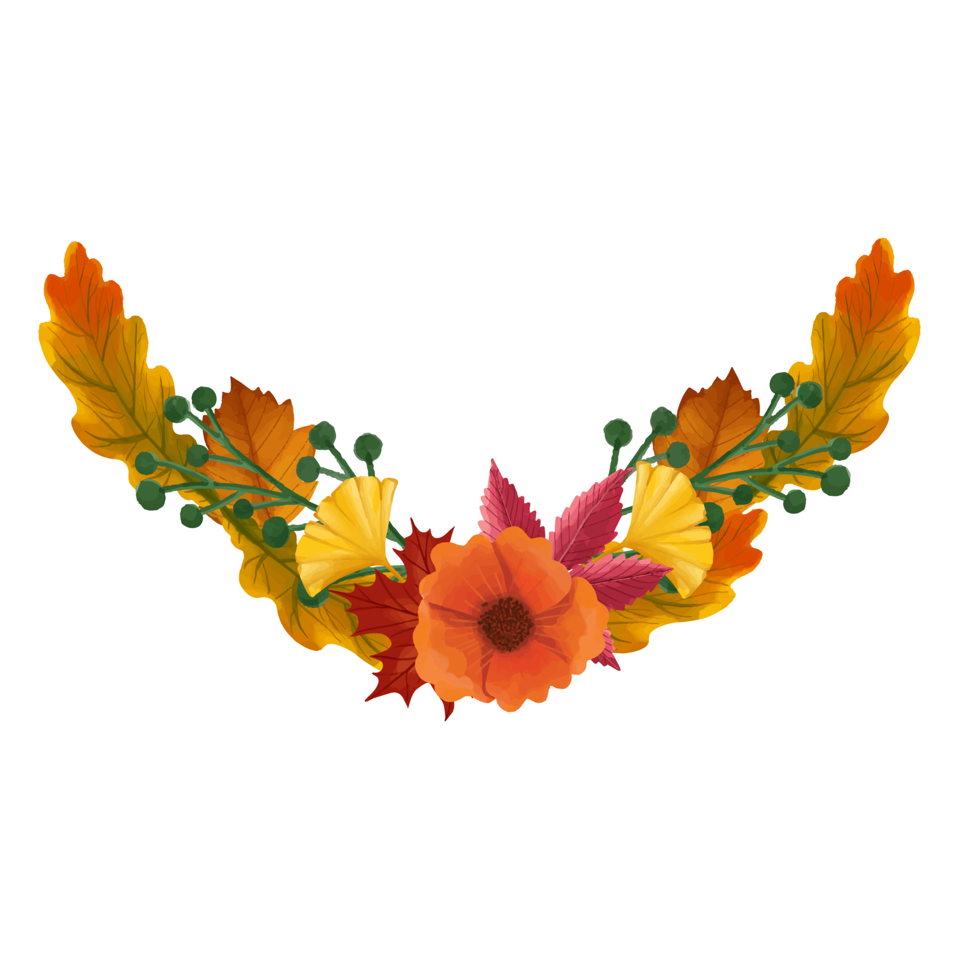 Watercolor Leaf Frame Autumn Leaves Clipart 8476044 Png