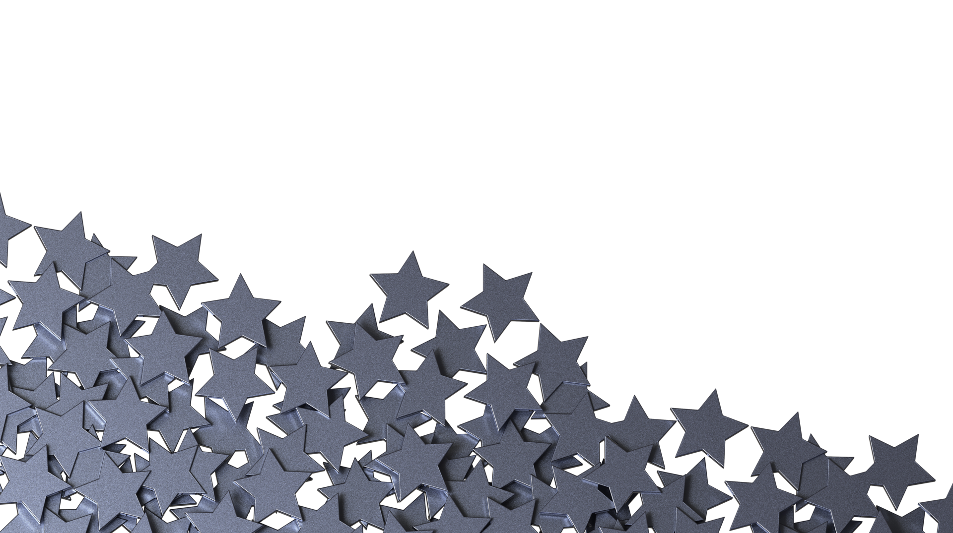 Silver Stars Pattern Isolated On White Background 3d Rendering