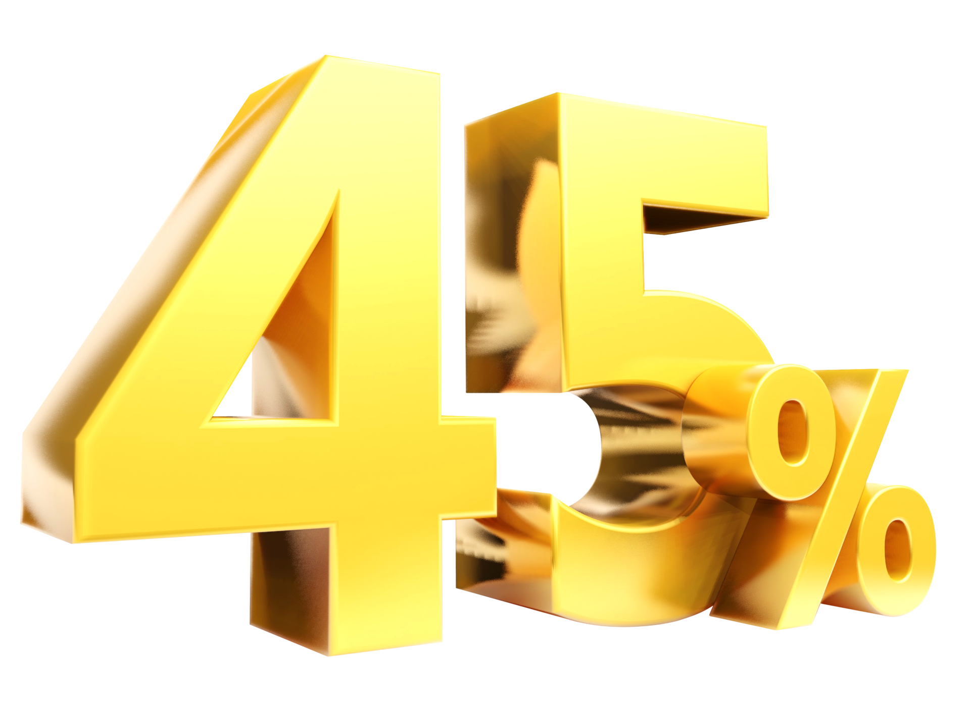 45 Percent Golden Symbol 3D Render 8478208 PNG 45-percent-golden-symbol-3d-render-8478208-png