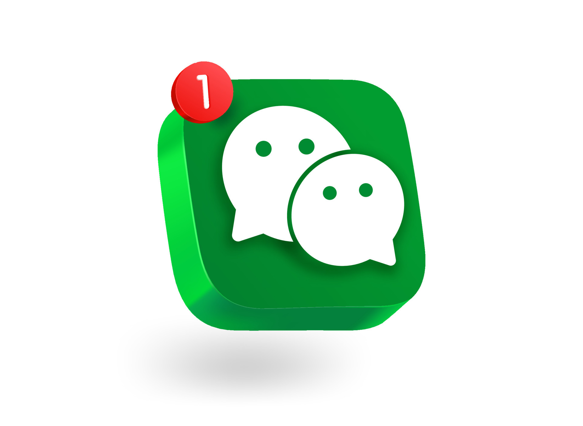 New message concept. 3d vector mobile application icon with ...