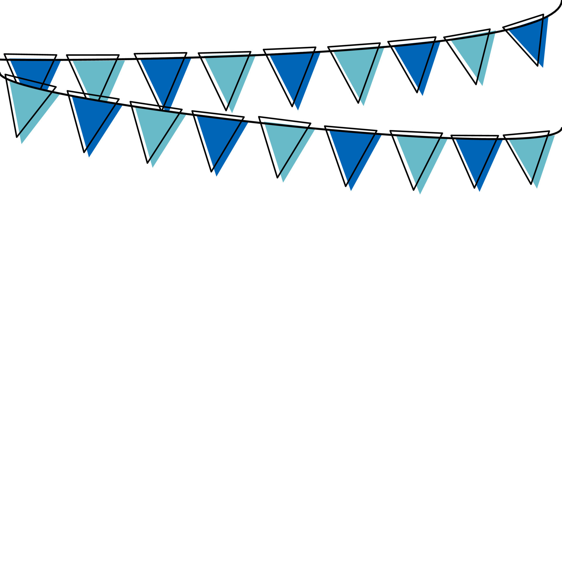 Blue Flag Banner Clip Art