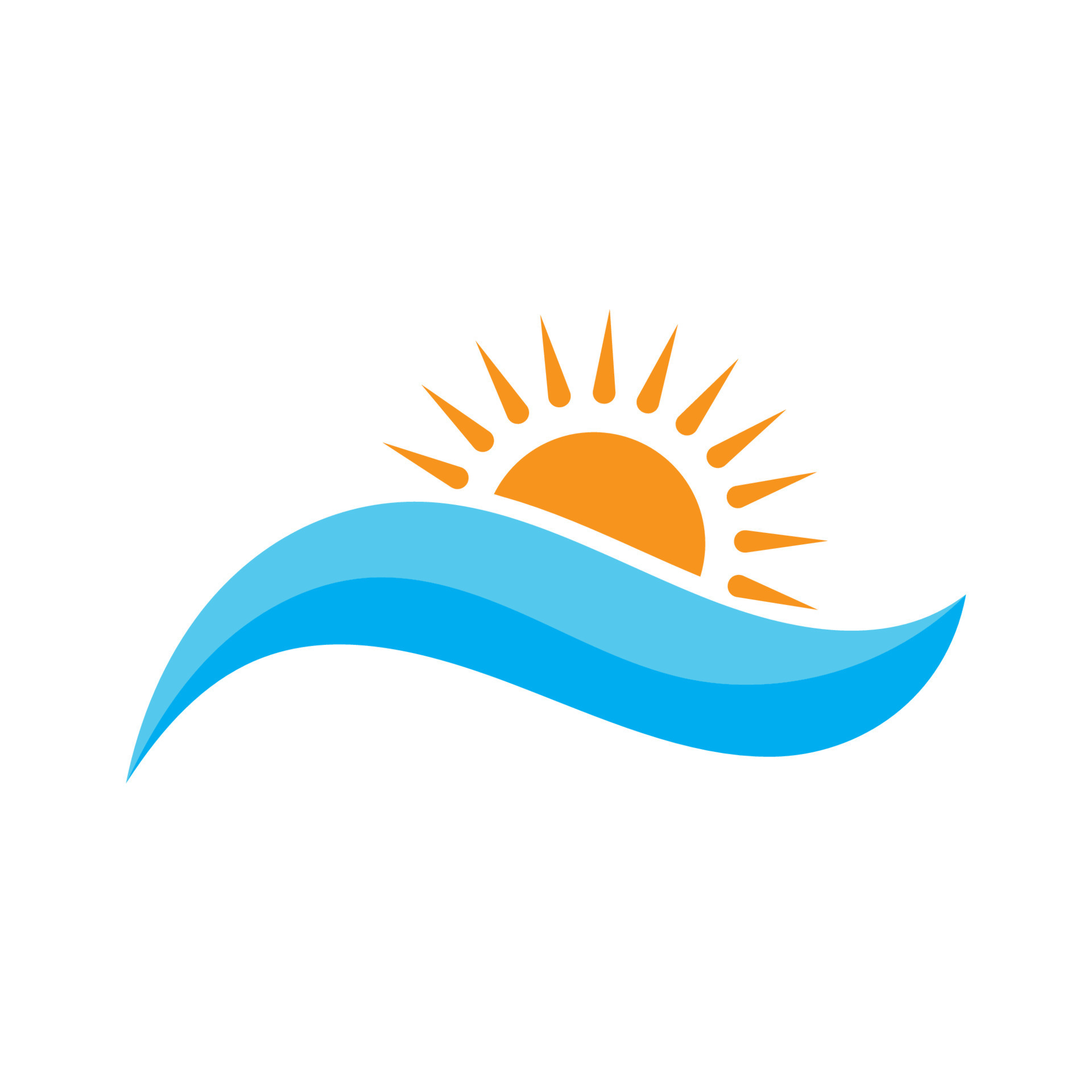sun and sea waves logo, beach waves, minimalist and simple modern ... sun and sea waves logo, beach waves, minimalist and simple modern ...