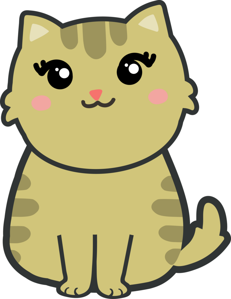 Cute Cat Cartoon Kitty 8483774 Png