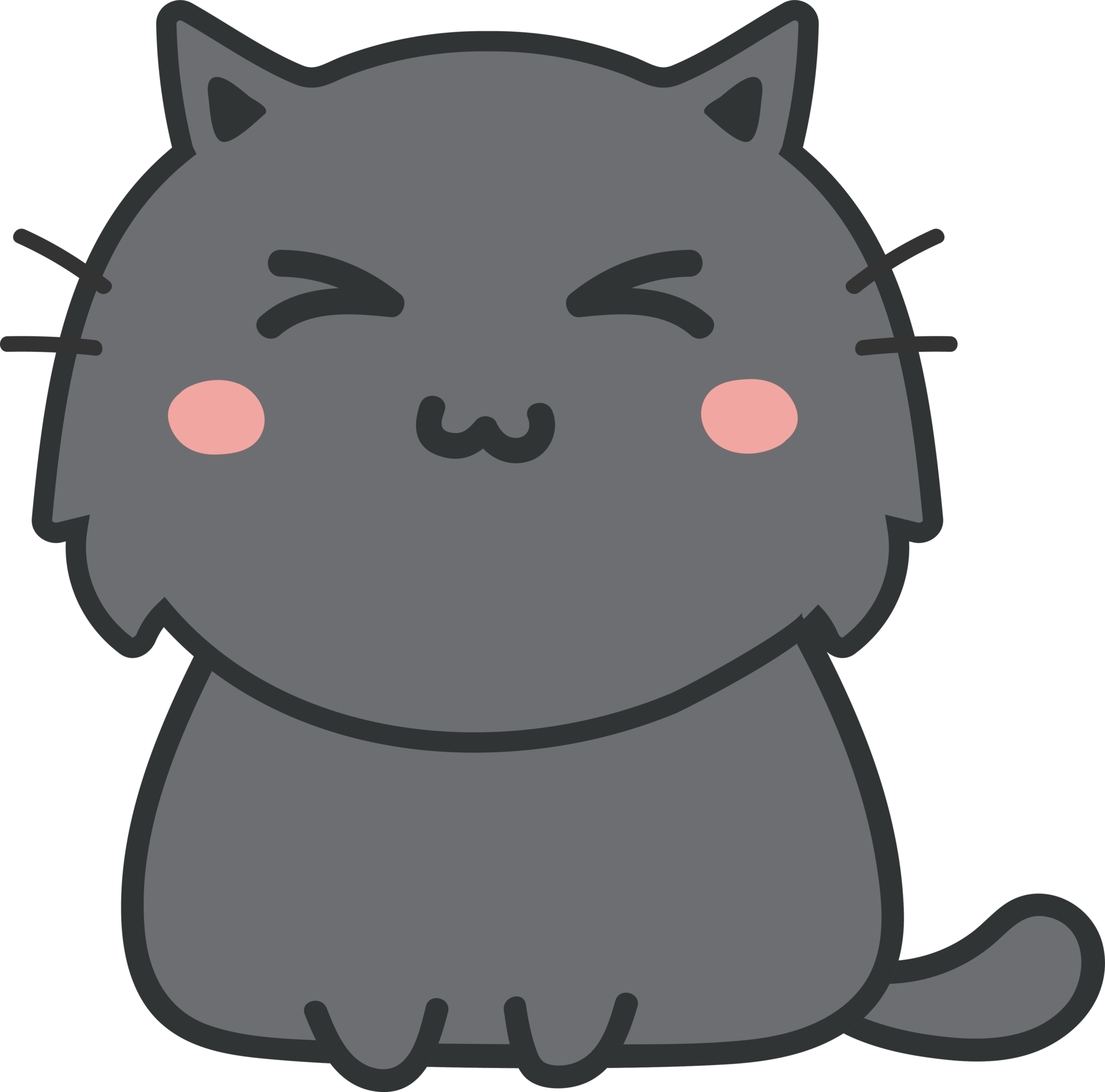 Cute Cat Cartoon Kitty 8484023 Png