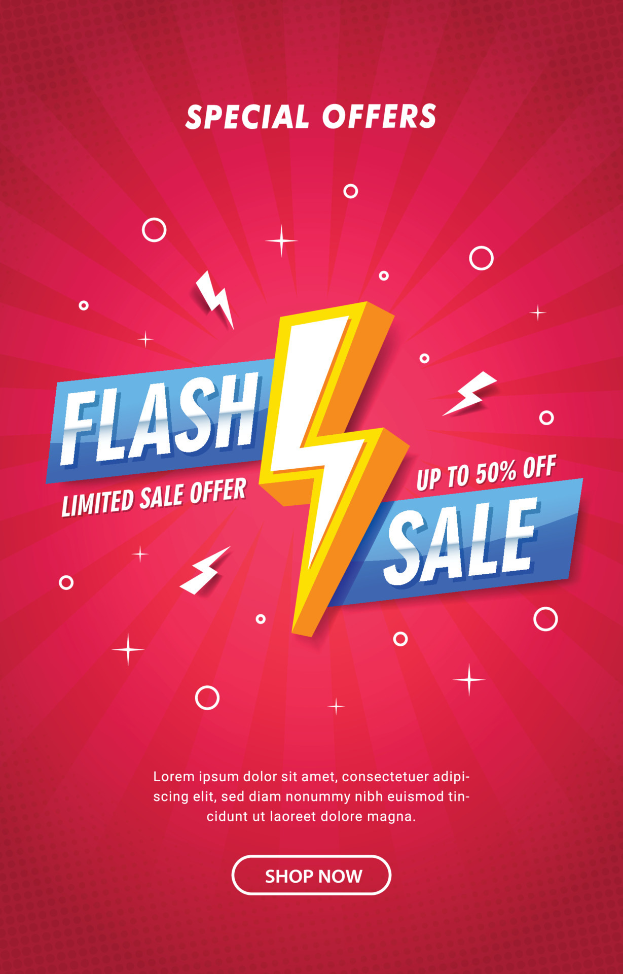 Flash Sale Poster Concept 8485221 Vector Art at Vecteezy