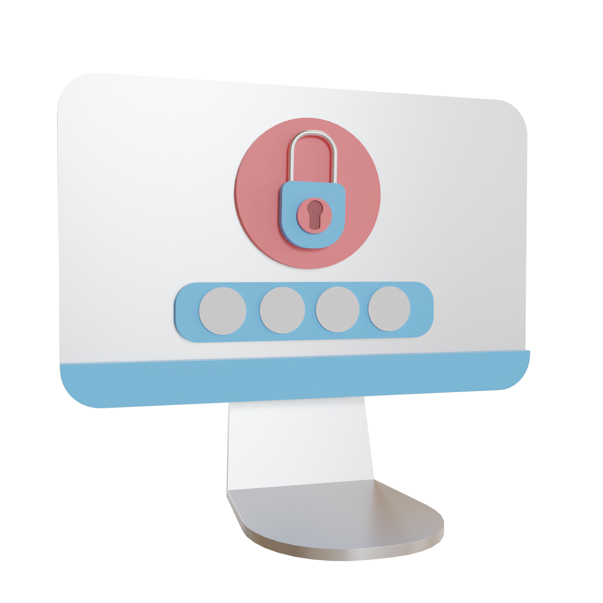 3d Illustration Object Icon Computer Password Security Can Be Used For Web App Info Graphic