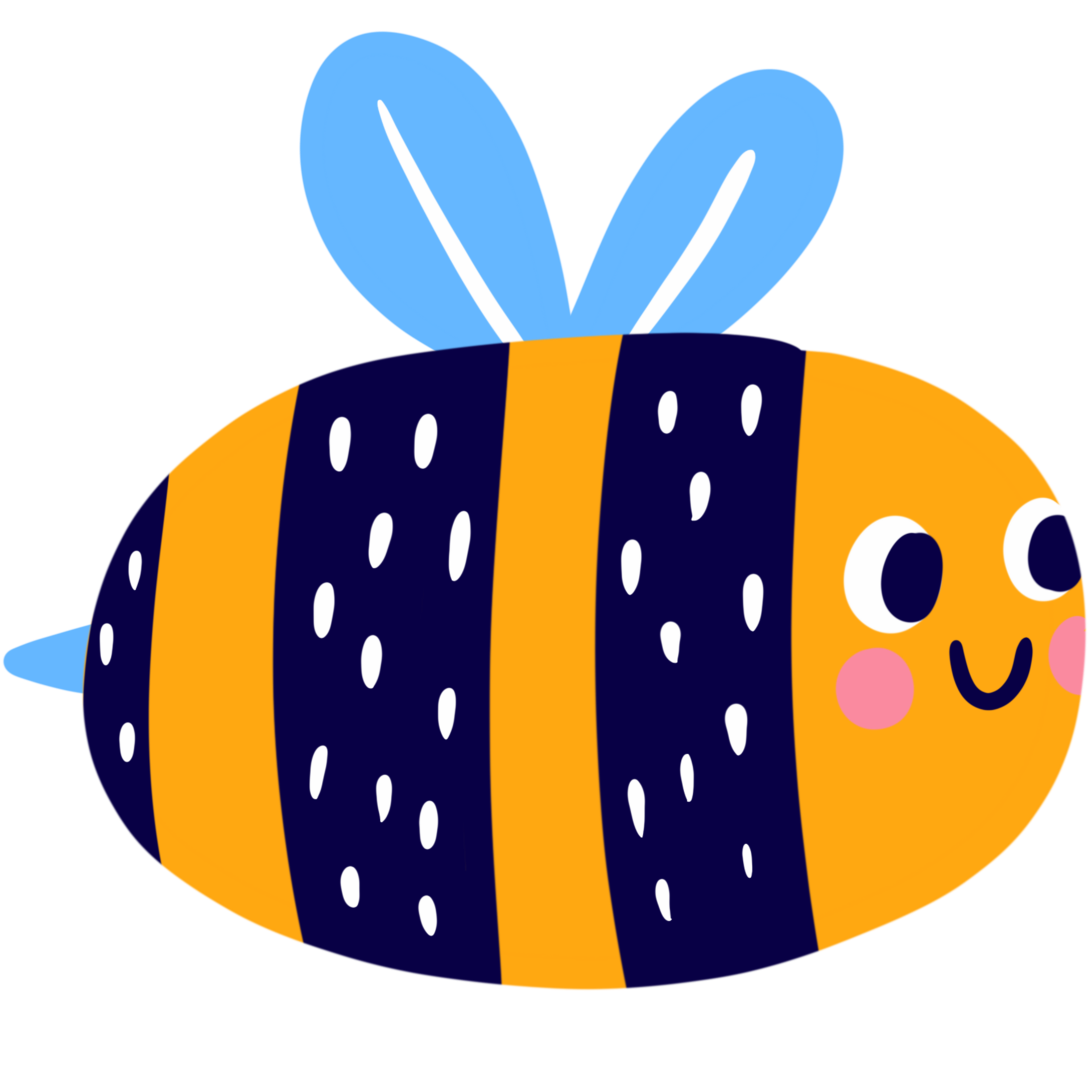 Cartoon cute funny bee clipart. 8489454 PNG