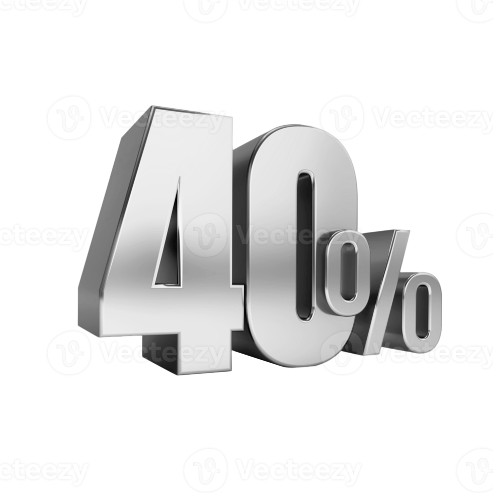 Free 40 Forty Percent Off On Sale Great Deal Ten Percent 3d Text