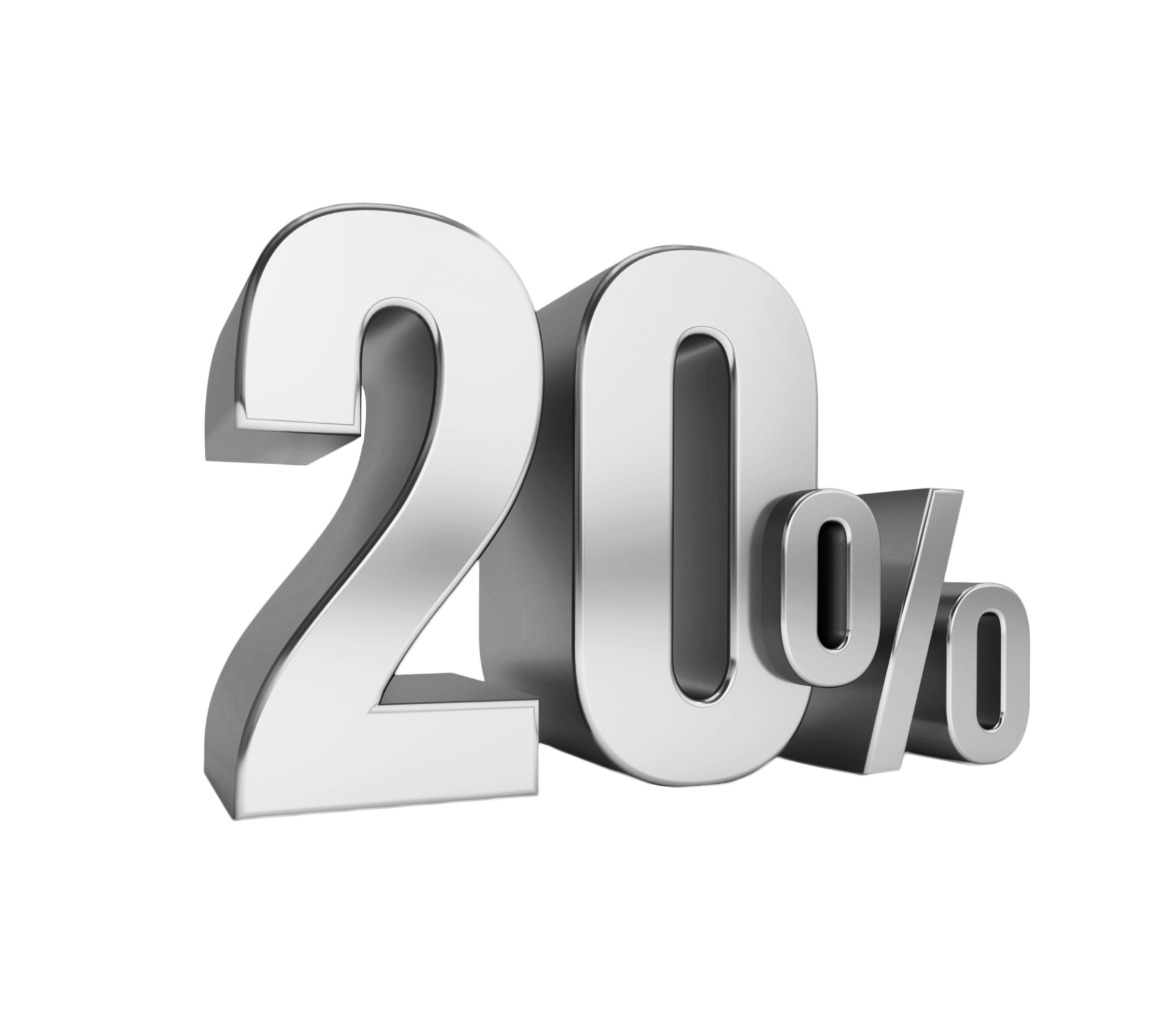 20 Twenty Percent Off On Sale Great Deal Ten Percent 3D Text