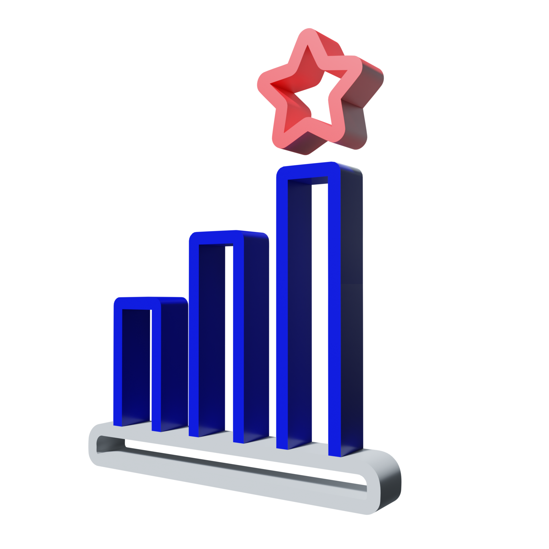 3D Icon Graph PNG Transparent. 8496744 PNG