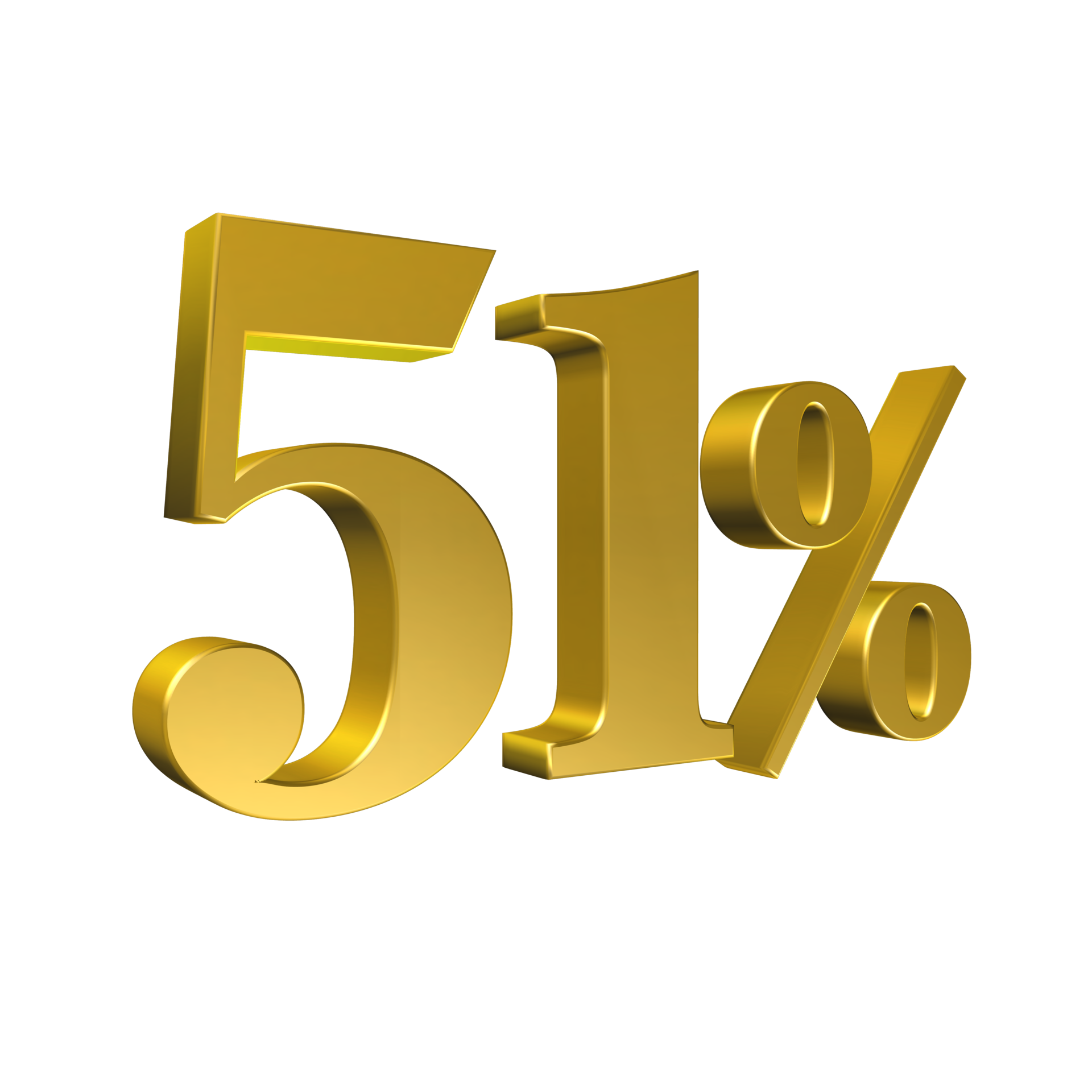 51 Percent Gold Number Fifty One 3D Rendering 8506532 PNG 51-percent-gold-number-fifty-one-3d-rendering-8506532-png
