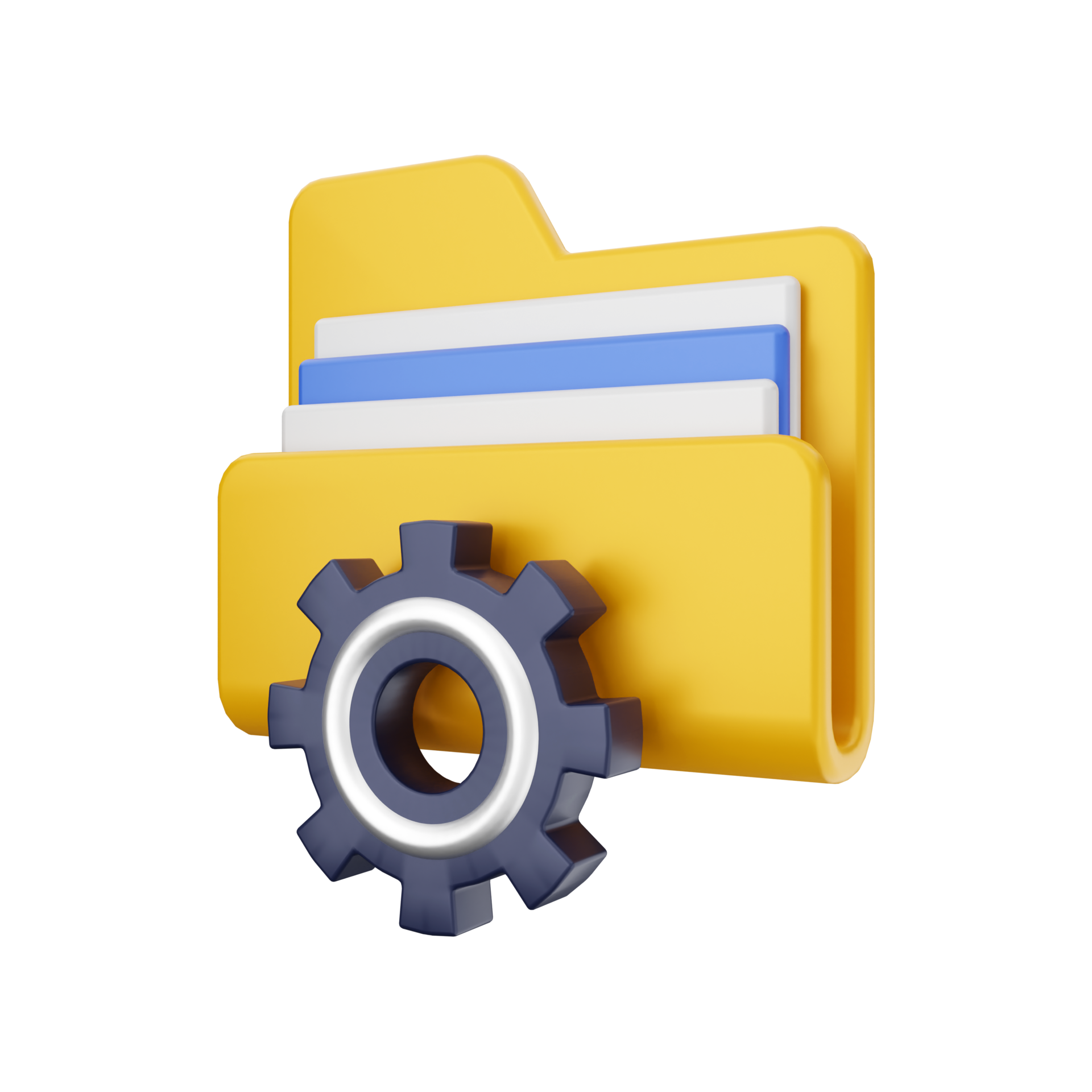 3d folder file icon Illustration 8508993 PNG