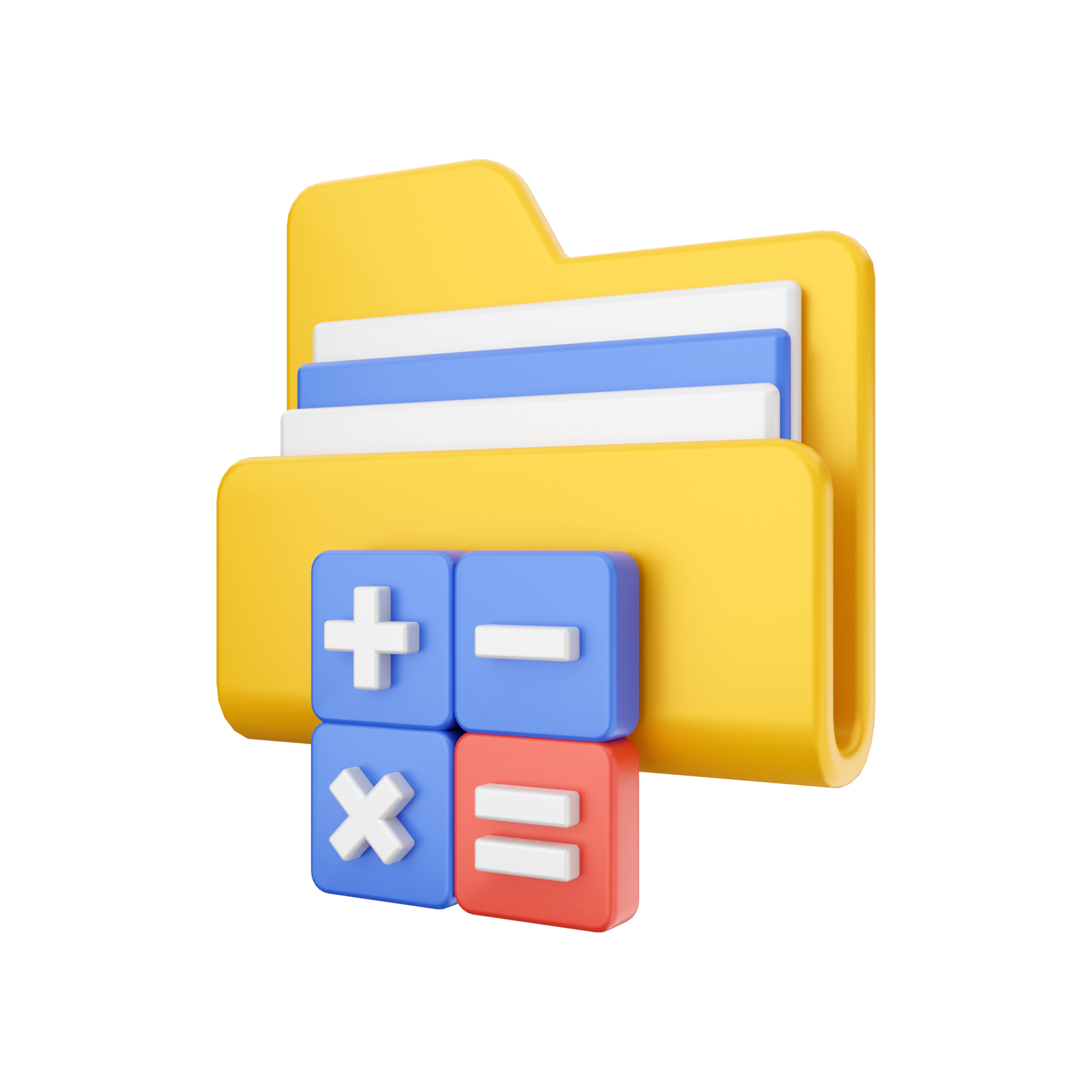 3d folder file icon Illustration 8509094 PNG
