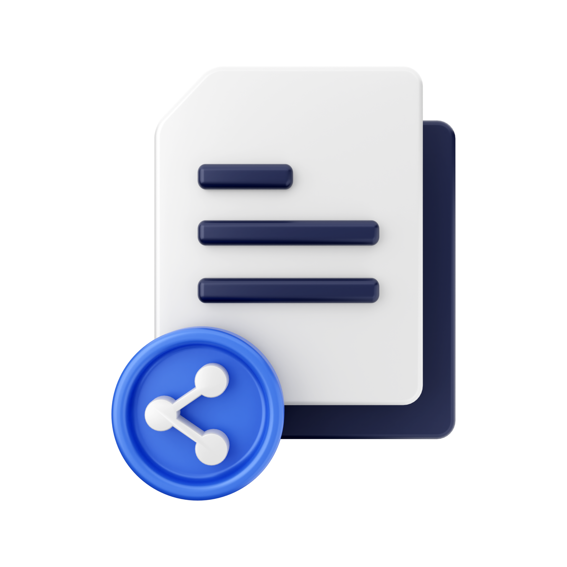 3d Document File Icon Illustration 8509429 PNG