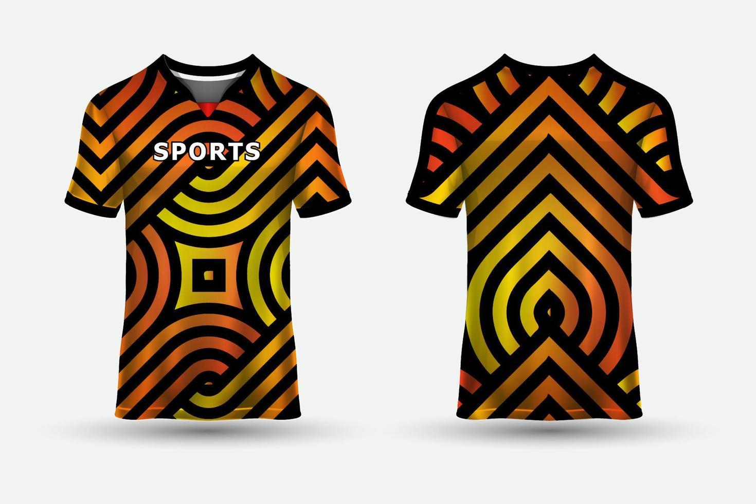 Orange Gradient Abstract Sports Jersey Design T Shirts 8515421 Vector