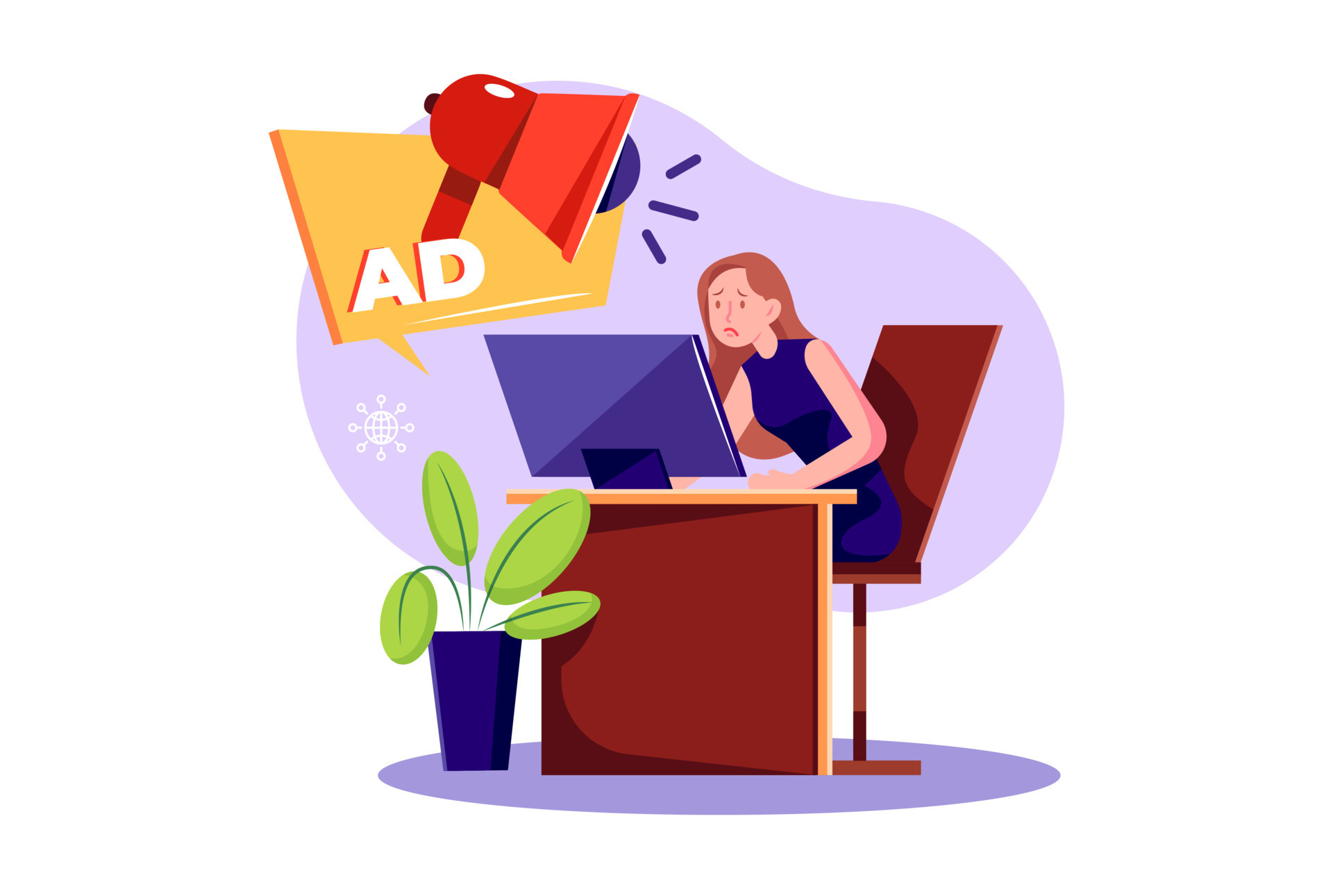 Computer Adware Attack 8515475 Vector Art at Vecteezy