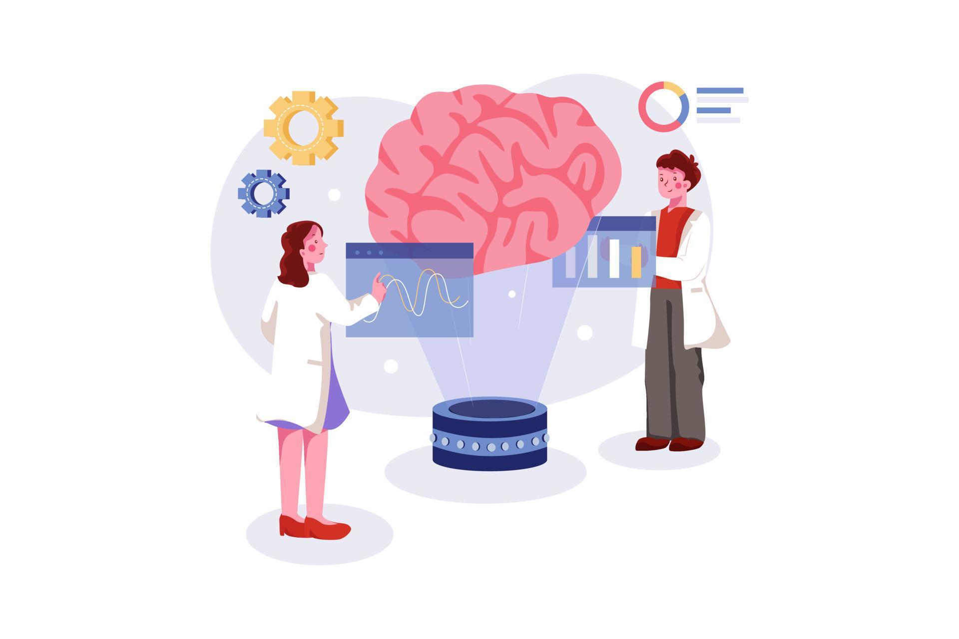 Machine Learning flat Illustration concept 8516211 Vector Art at Vecteezy
